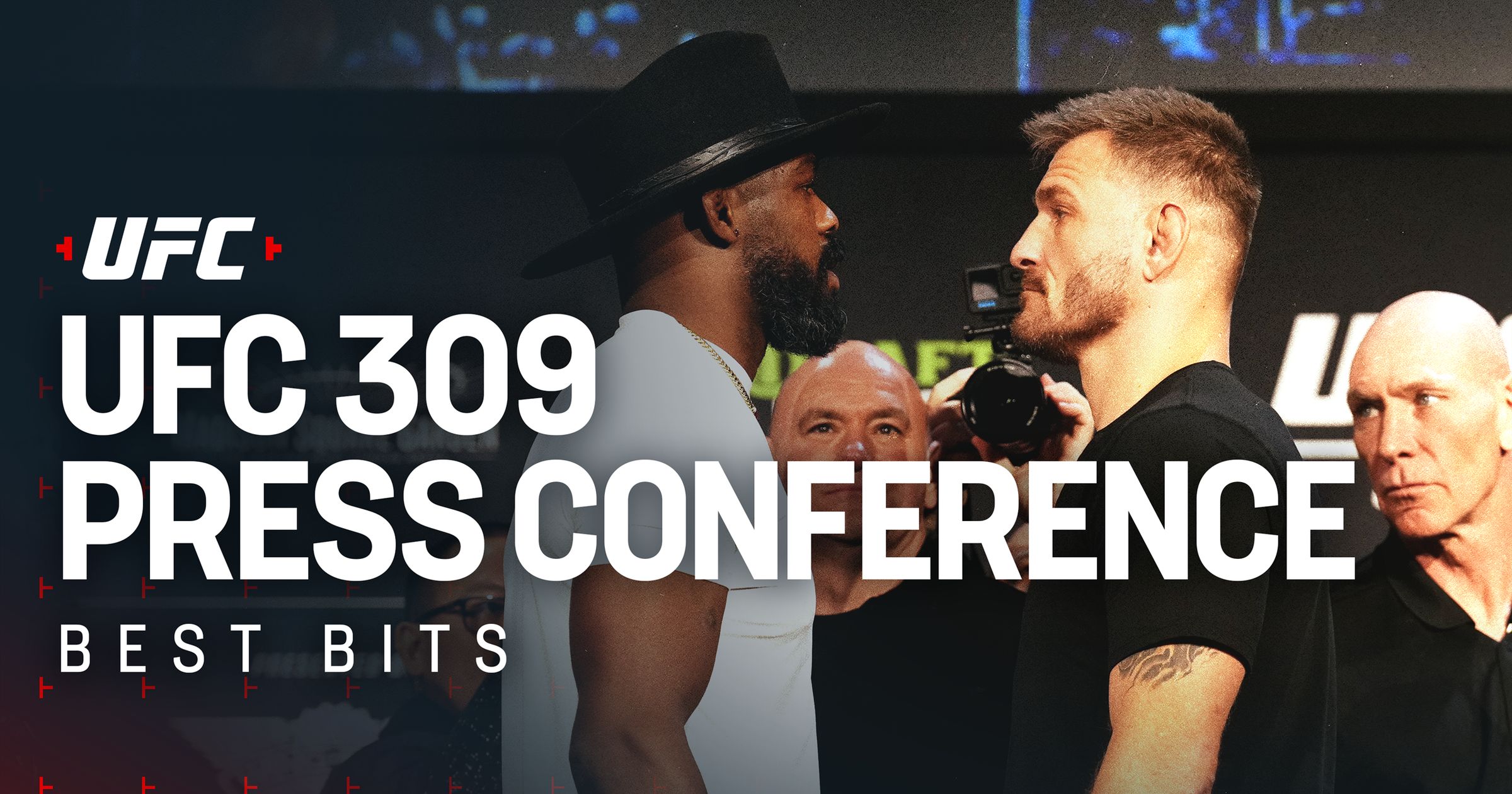 UFC 309 Press Conference: Jon Jones and Stipe Miocic face off - Mixed ...