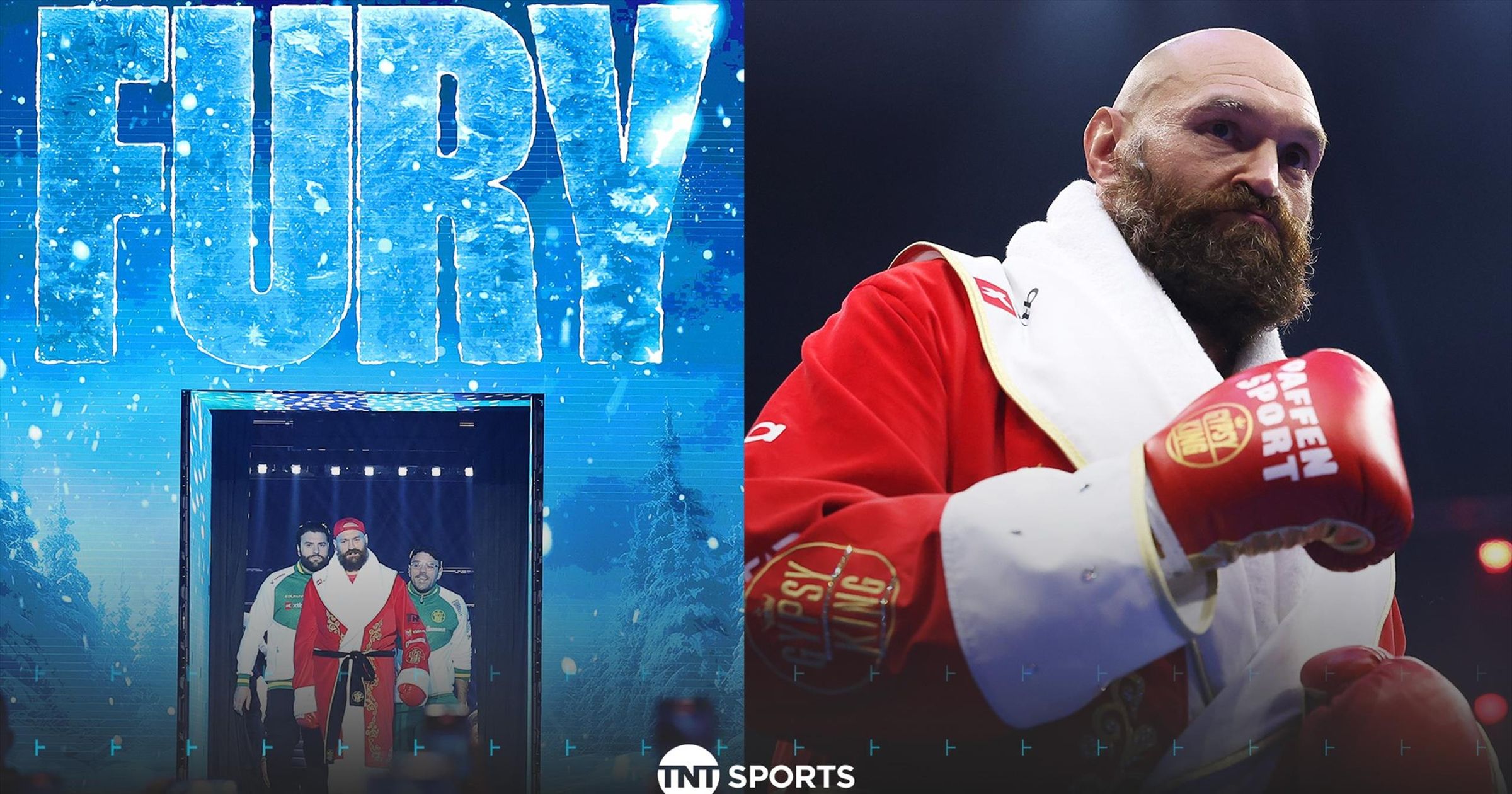 Tyson Fury in festive mood as he enters ring wearing Santa outfit ahead of Oleksandr Usyk ...