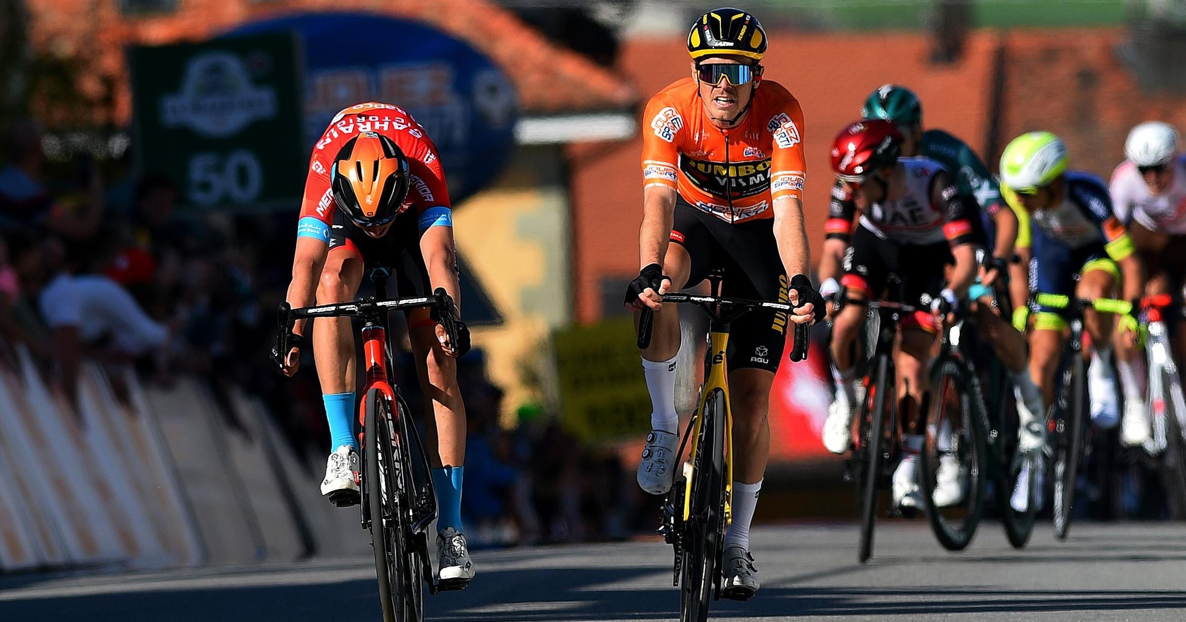 Dylan Teuns snatches Stage 1 victory from Rohan Dennis on the line of ...