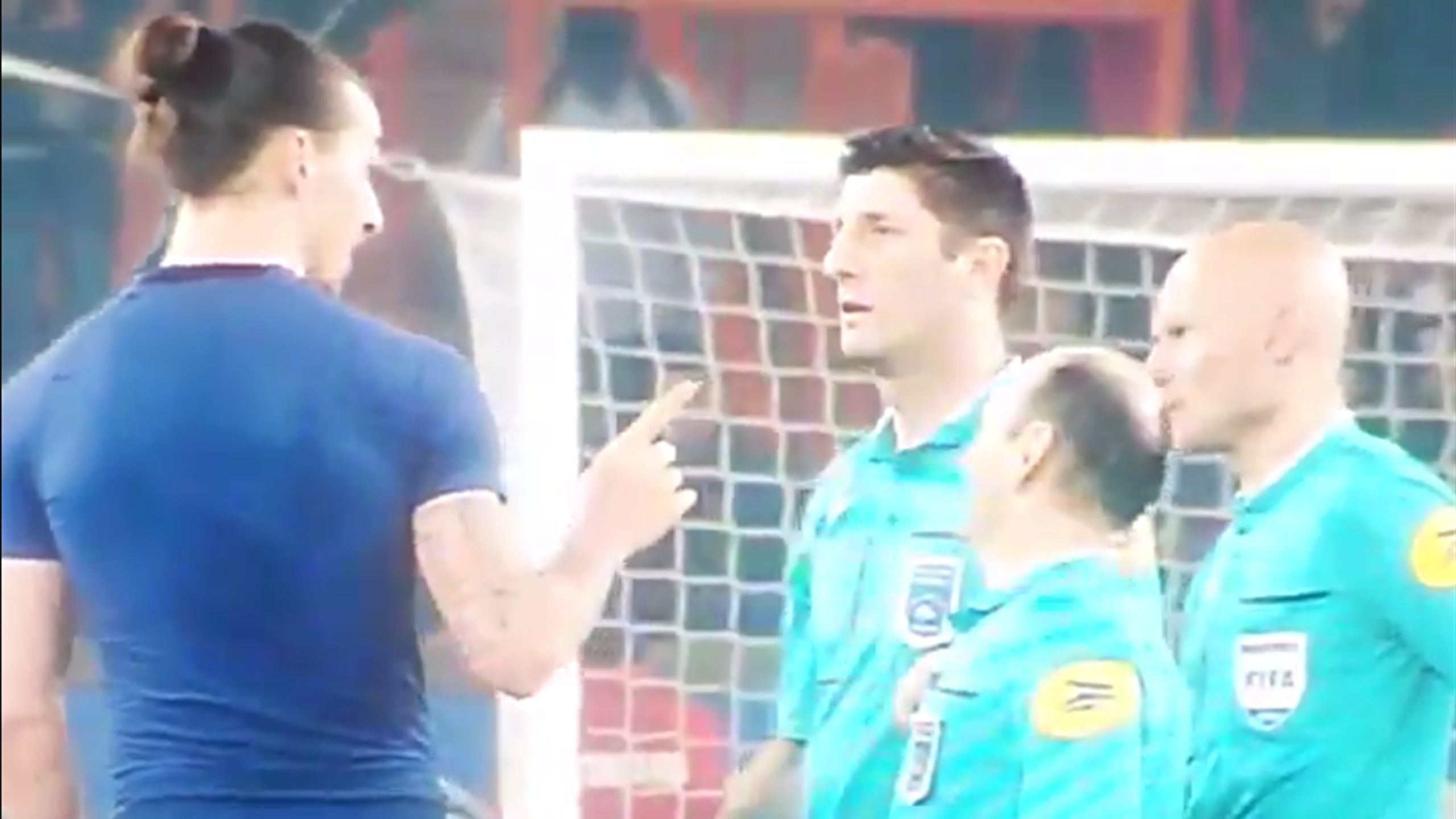 Fussy referee winds up Zlatan Ibrahimovic by refusing to give him match ...