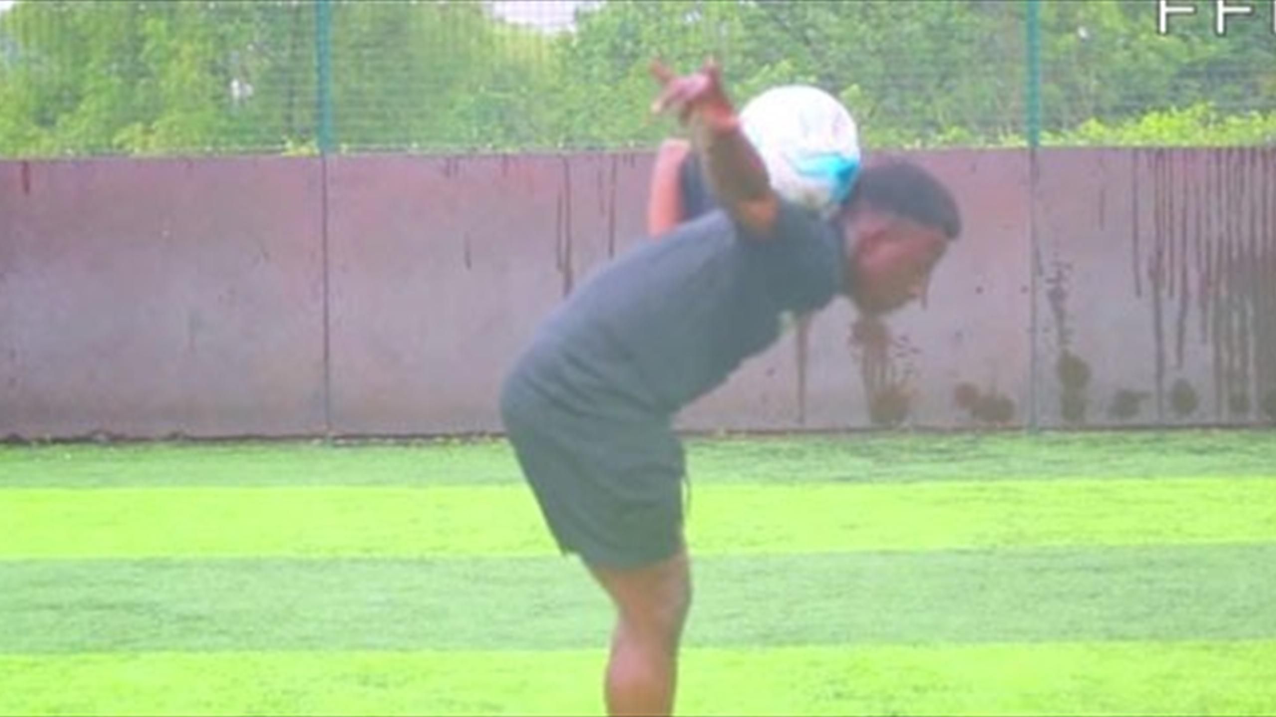 Chelsea 14-year-old Bernard Kosia moonwalks while balancing a football ...