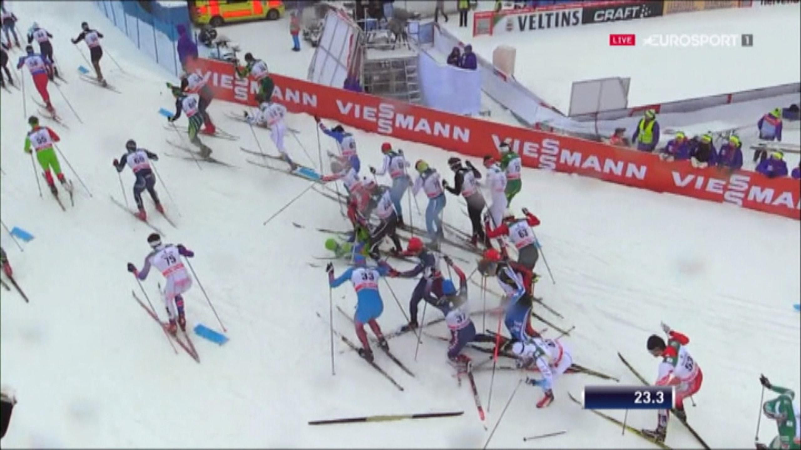 Carnage at cross country start in Lahti - Cross-Country Skiing video ...