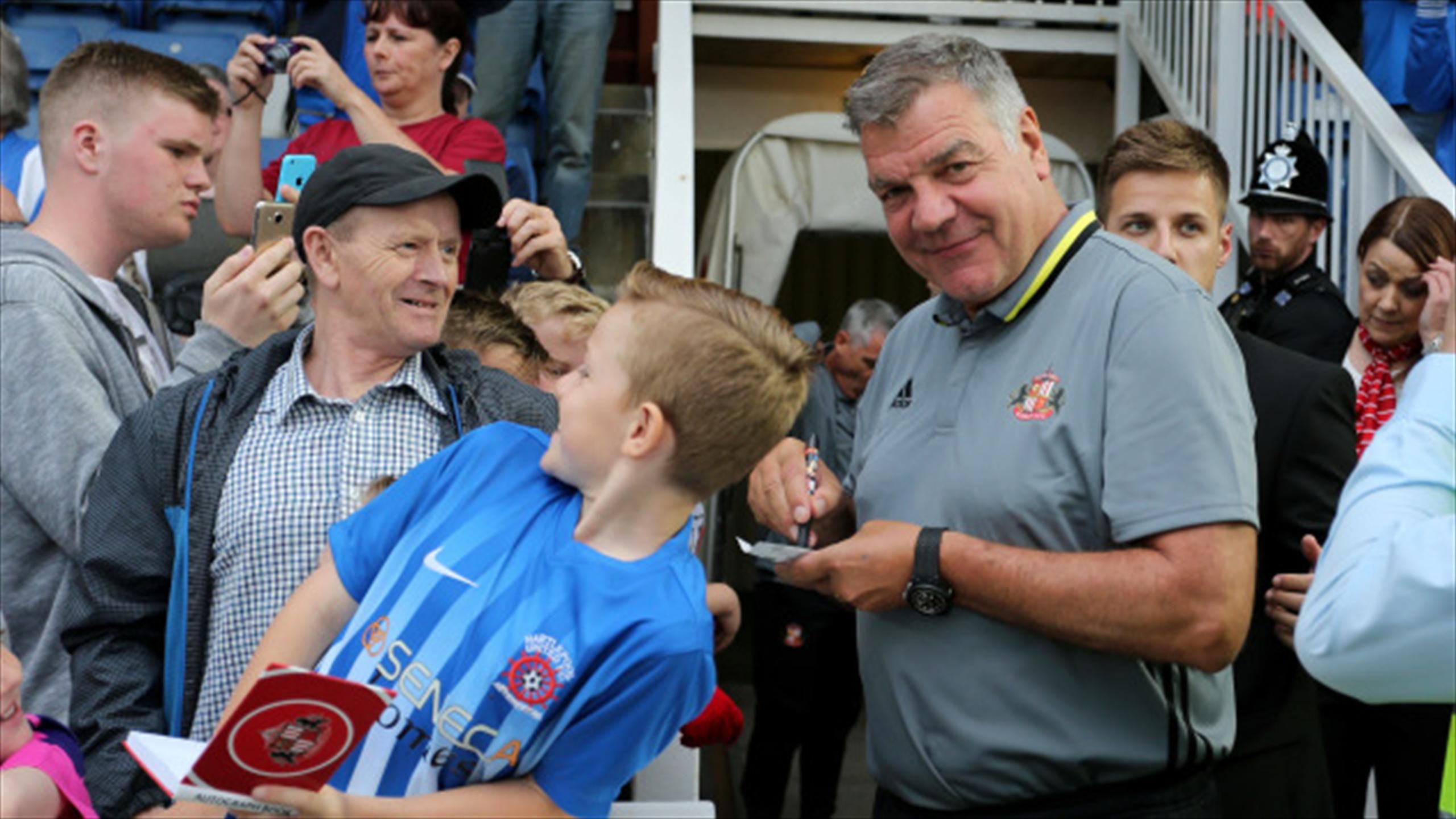 Sam Allardyce leaves Hartlepool halfway through Sunderland's friendly ...