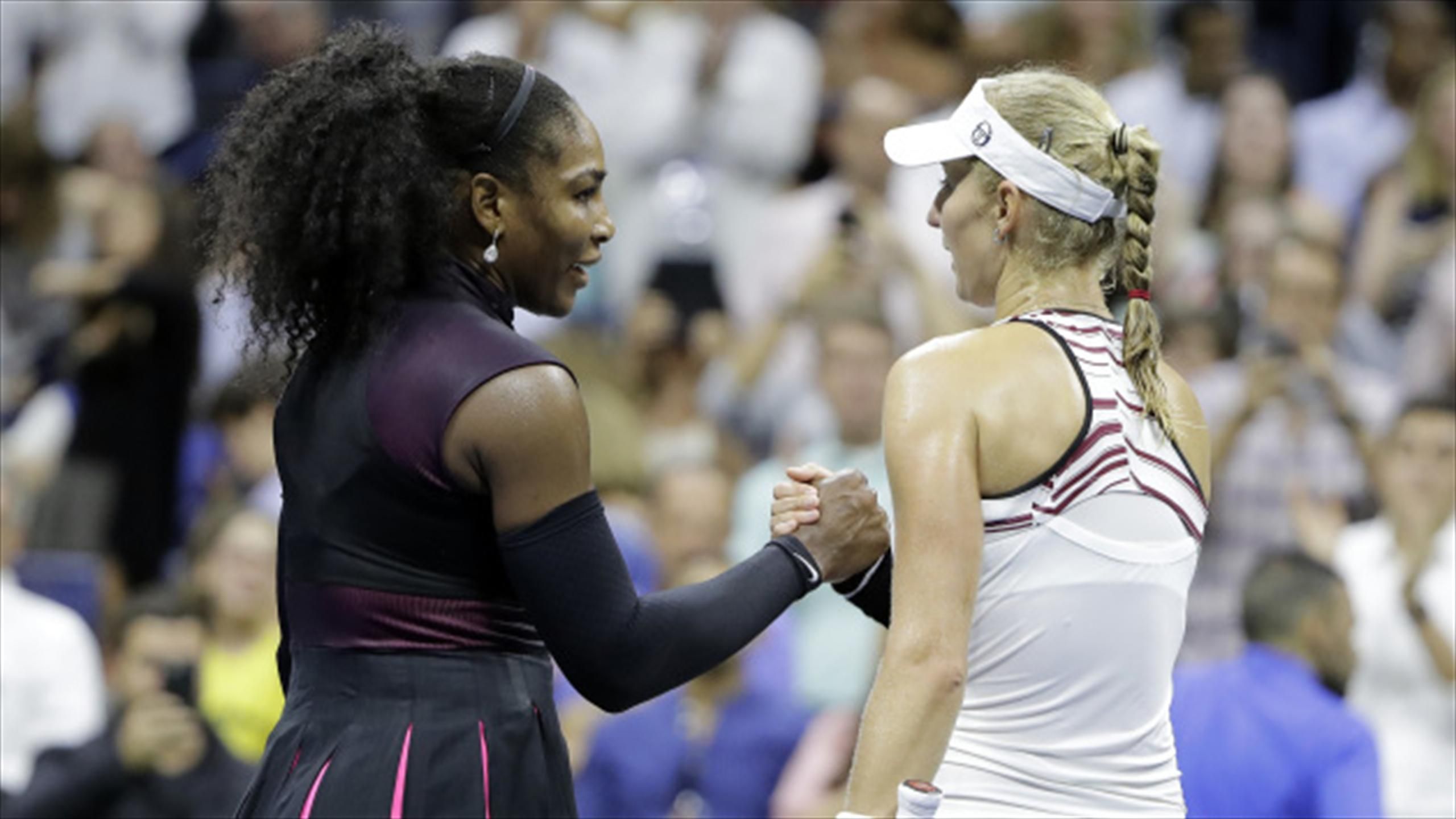 Serena Williams overcomes shoulder injury to reach round two at ...
