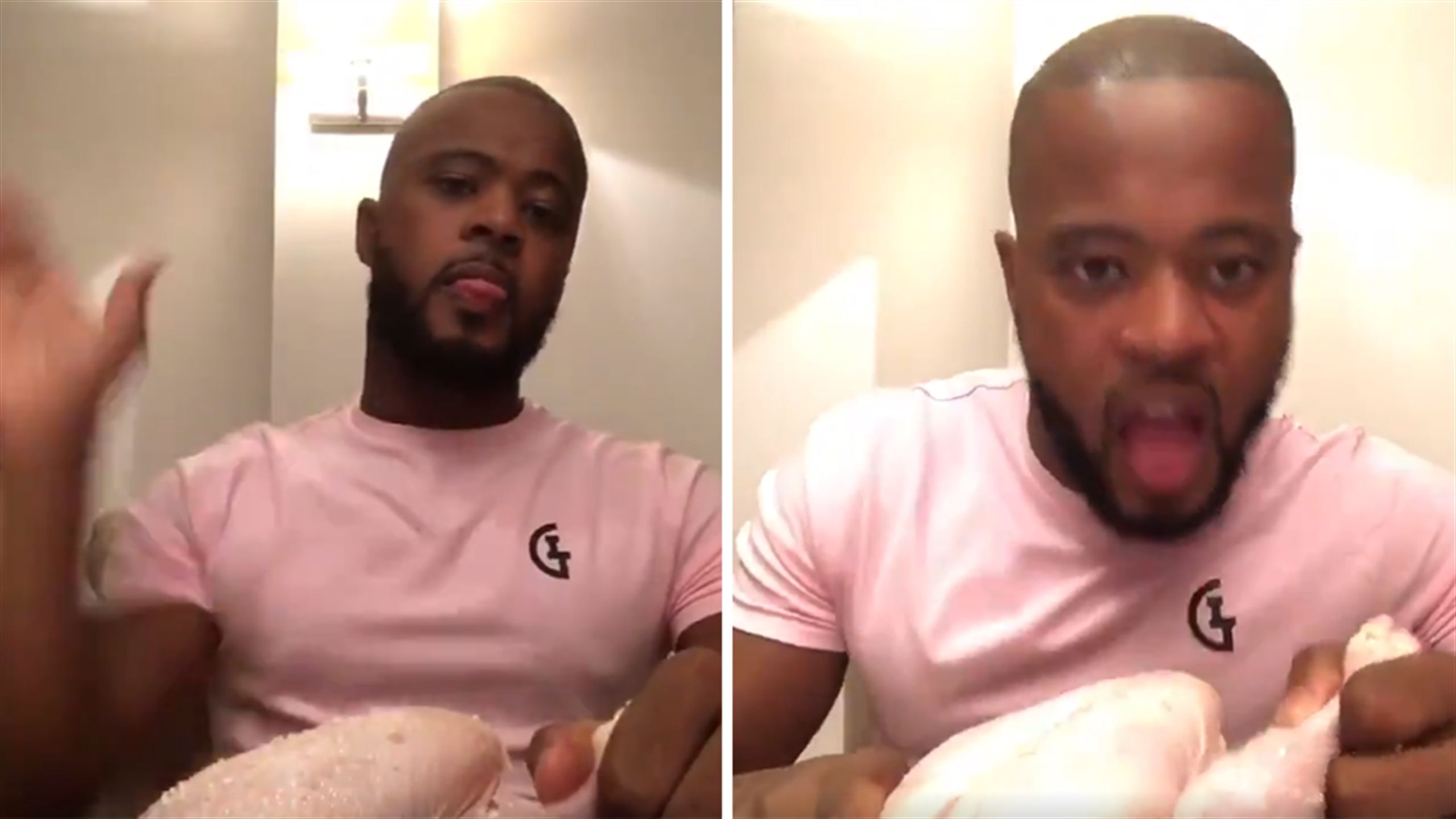 VIDEO - What is going on? Patrice Evra licks, slaps and does other ...