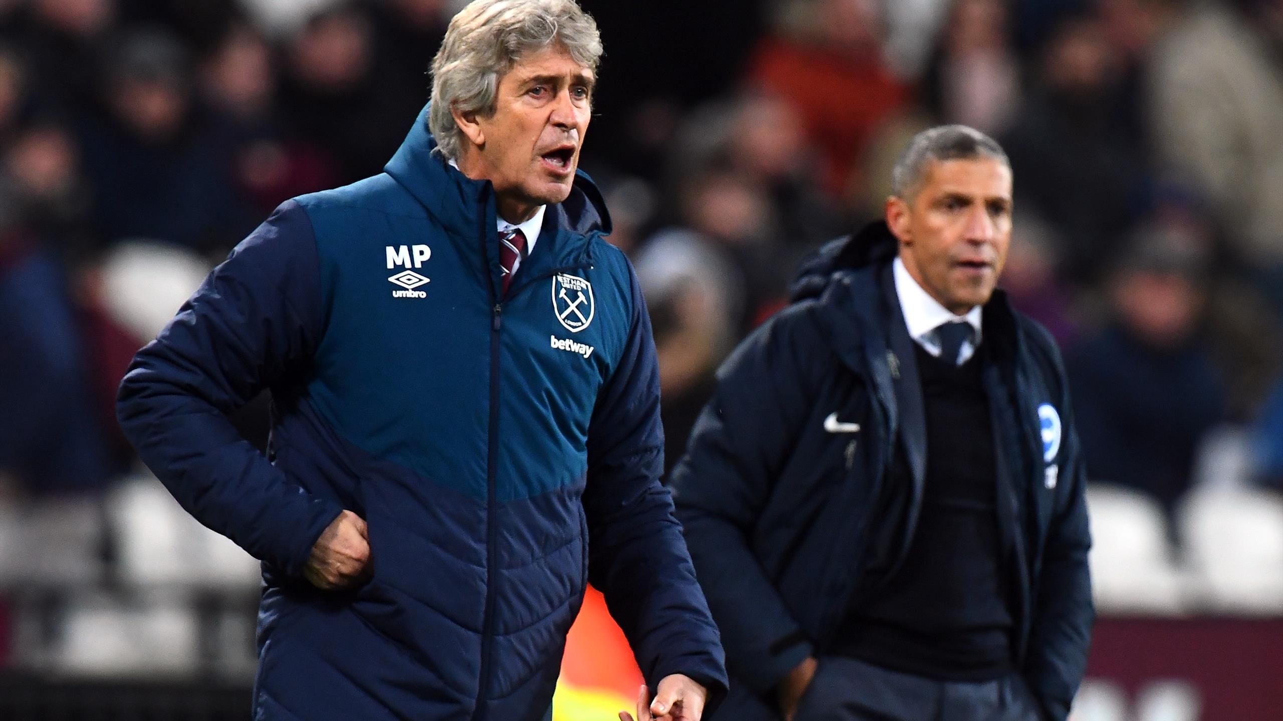 Manuel Pellegrini relieved to battle back for a point against Brighton ...