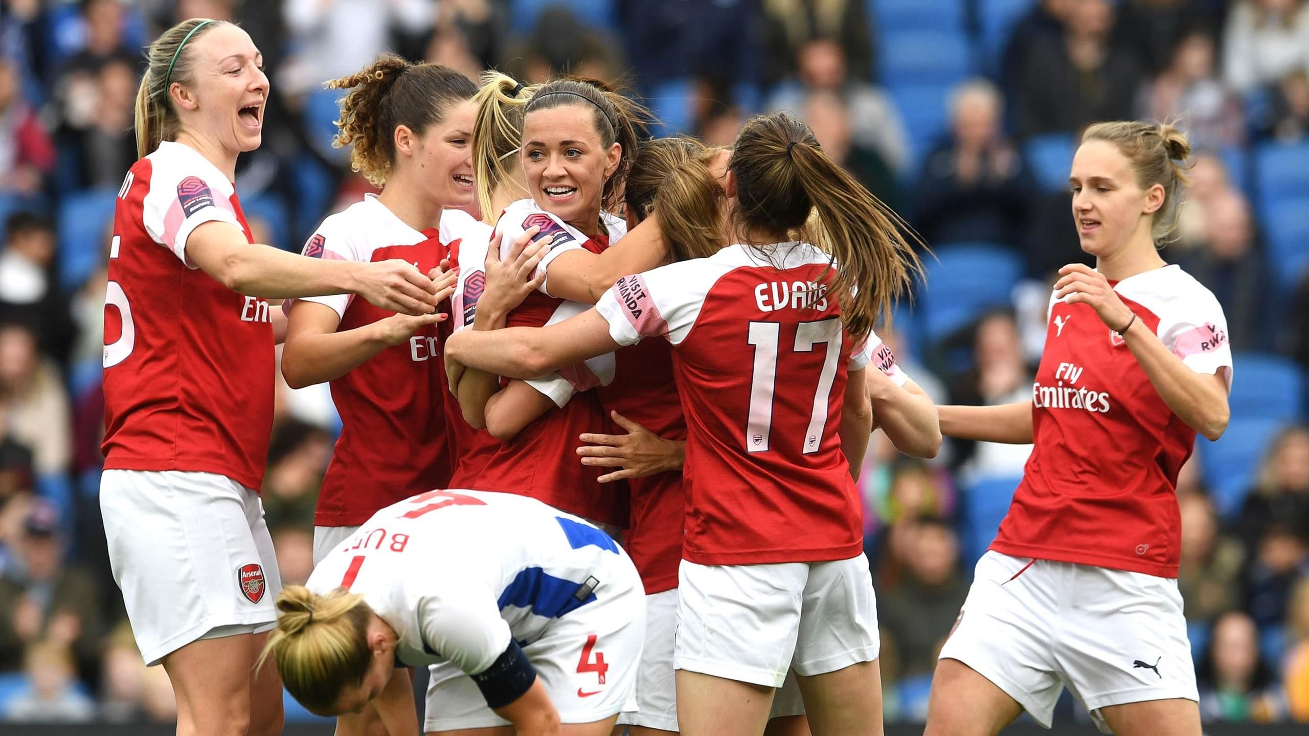 Arsenal crowned WSL champions after thrashing Brighton - TNT Sports