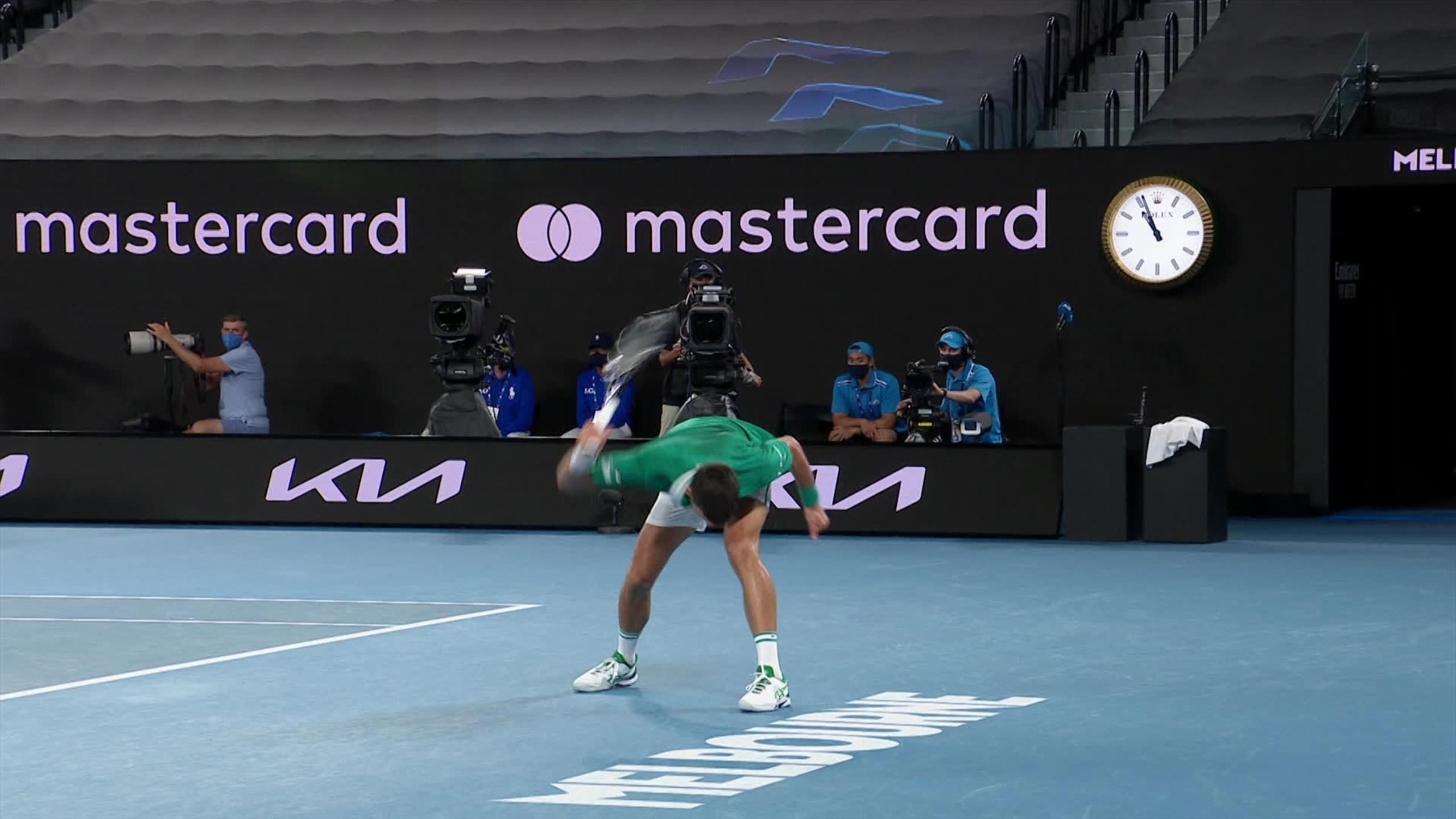 Australian Open - 'Wow!' - Raging Novak Djokovic destroys racket in ...