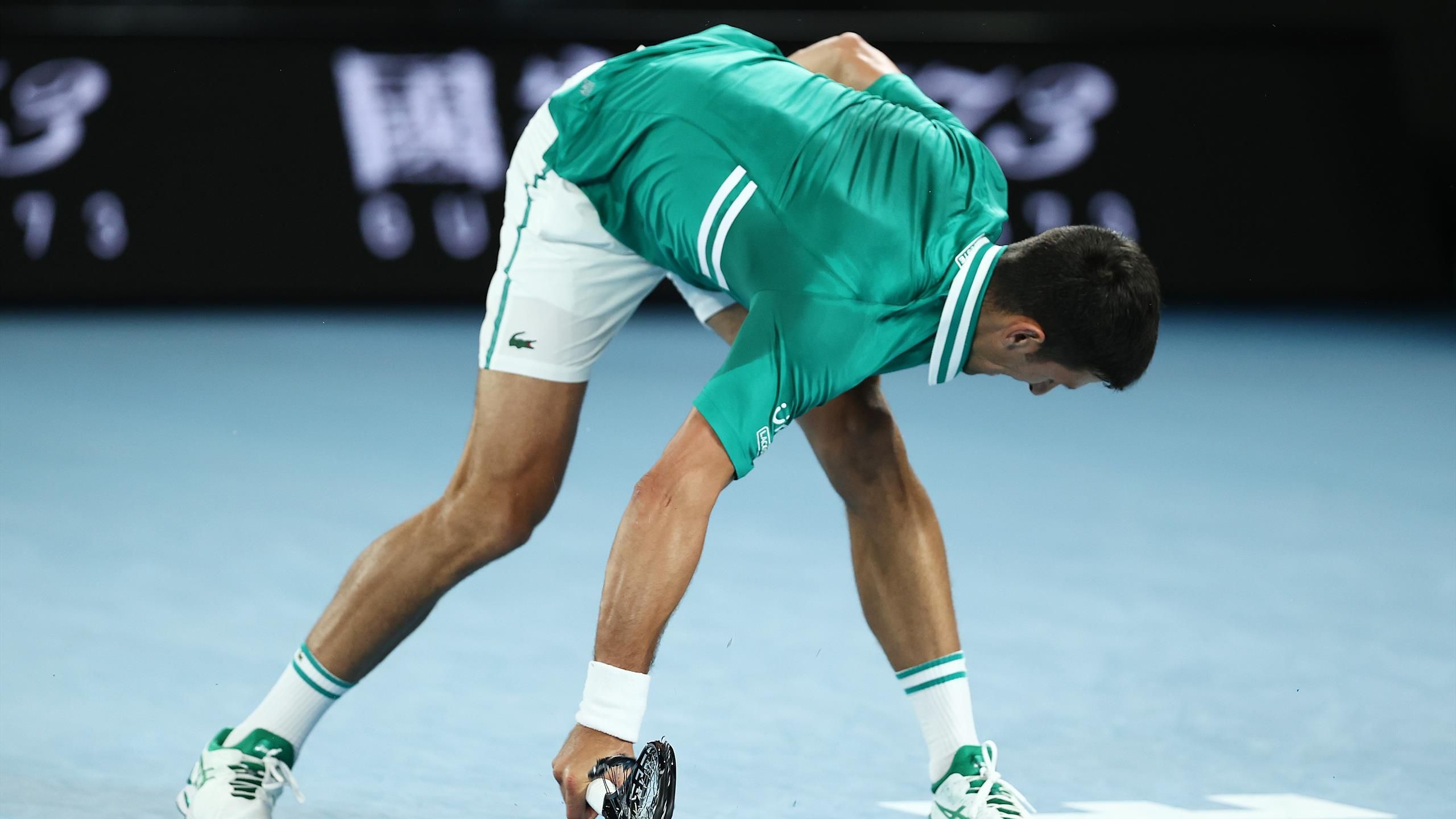 Australian Open - 'Wow!' - Raging Novak Djokovic destroys racket in ...