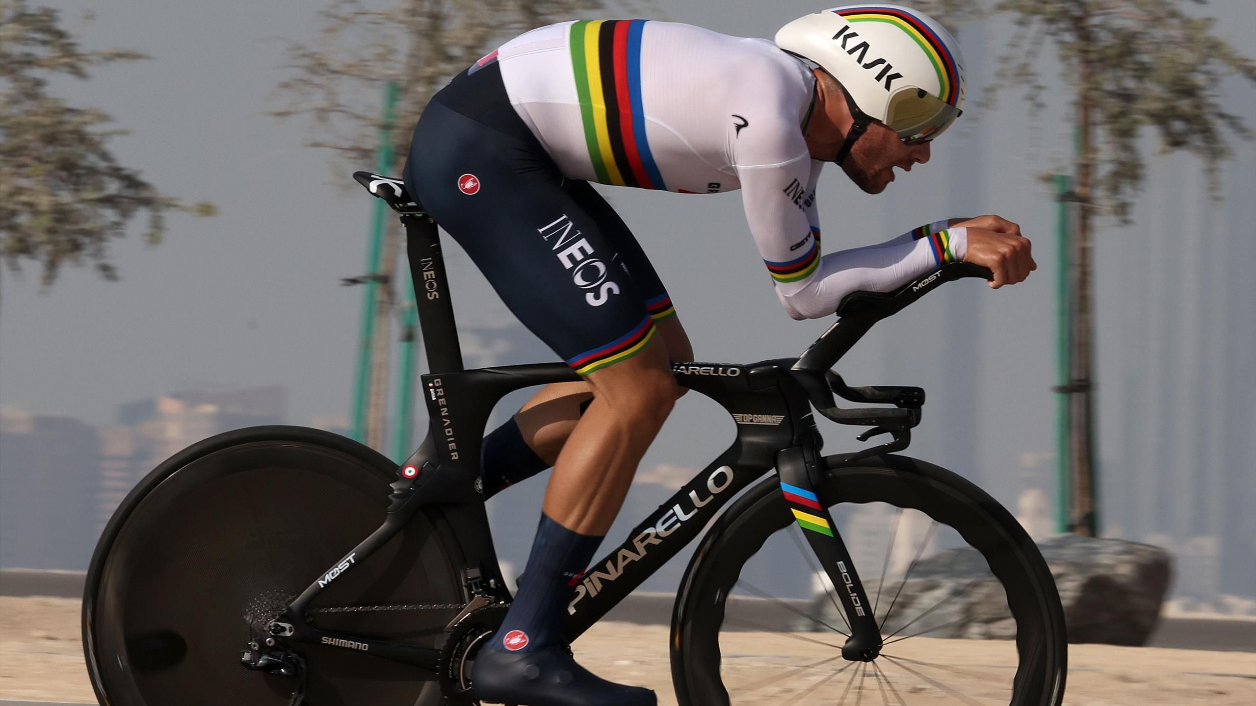UAE Tour cycling 2021 - Filippo Ganna wins second stage time trial ...