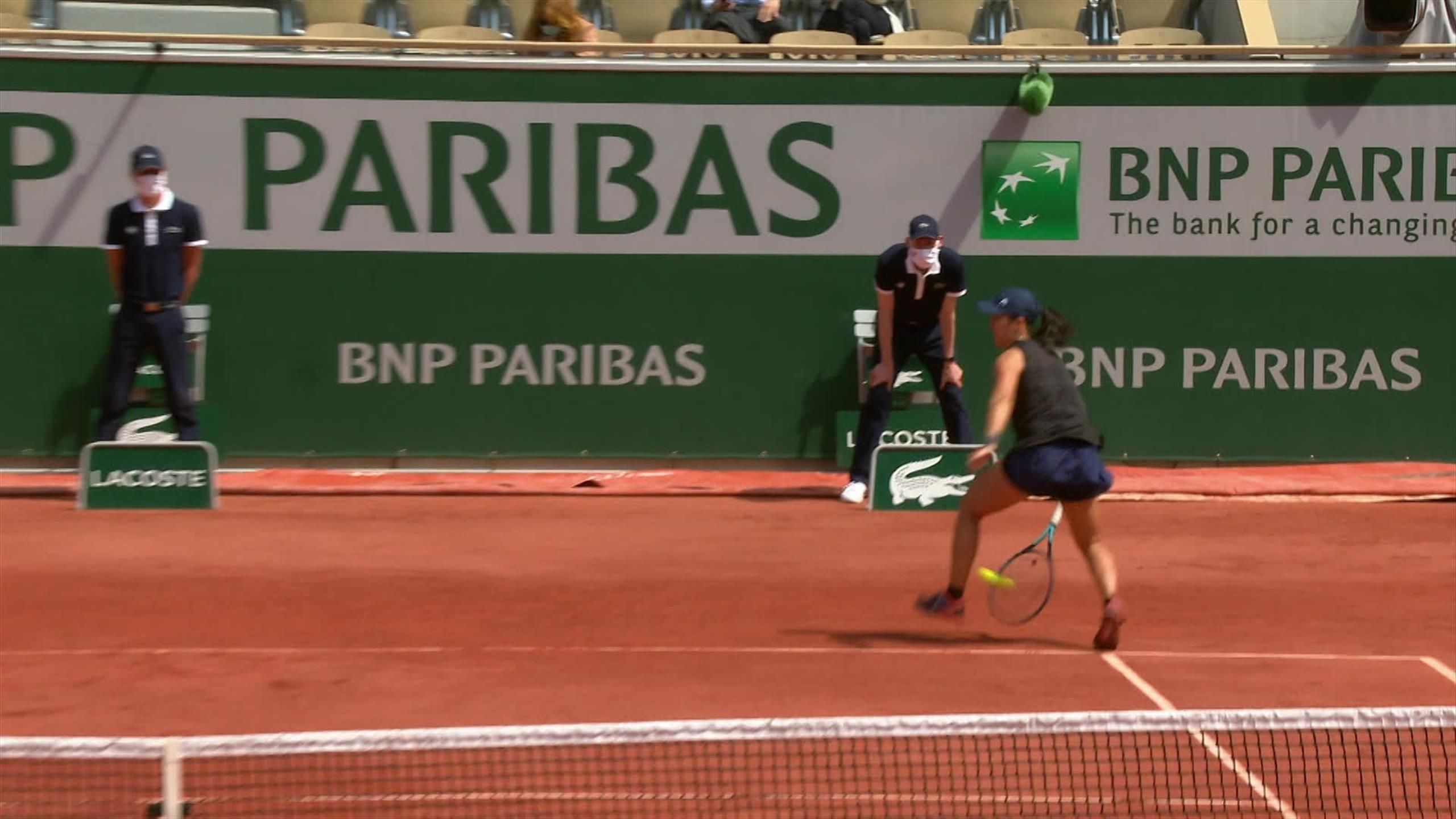 French Open tennis - France's Harmony Tan wins point with amazing ...