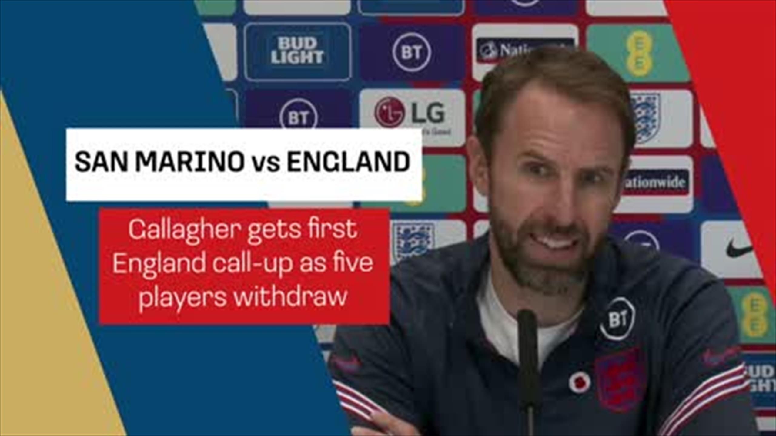 Southgate to rotate England squad in San Marino - Football video - TNT ...