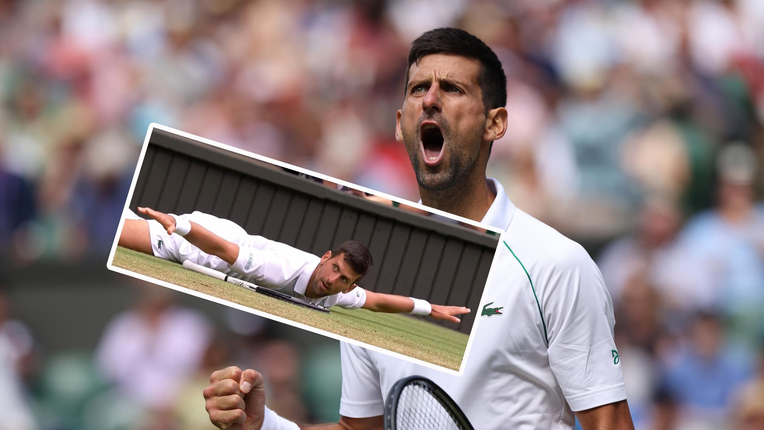 Wimbledon: 'He's flying!' - Watch incredible shot as Novak Djokovic ...