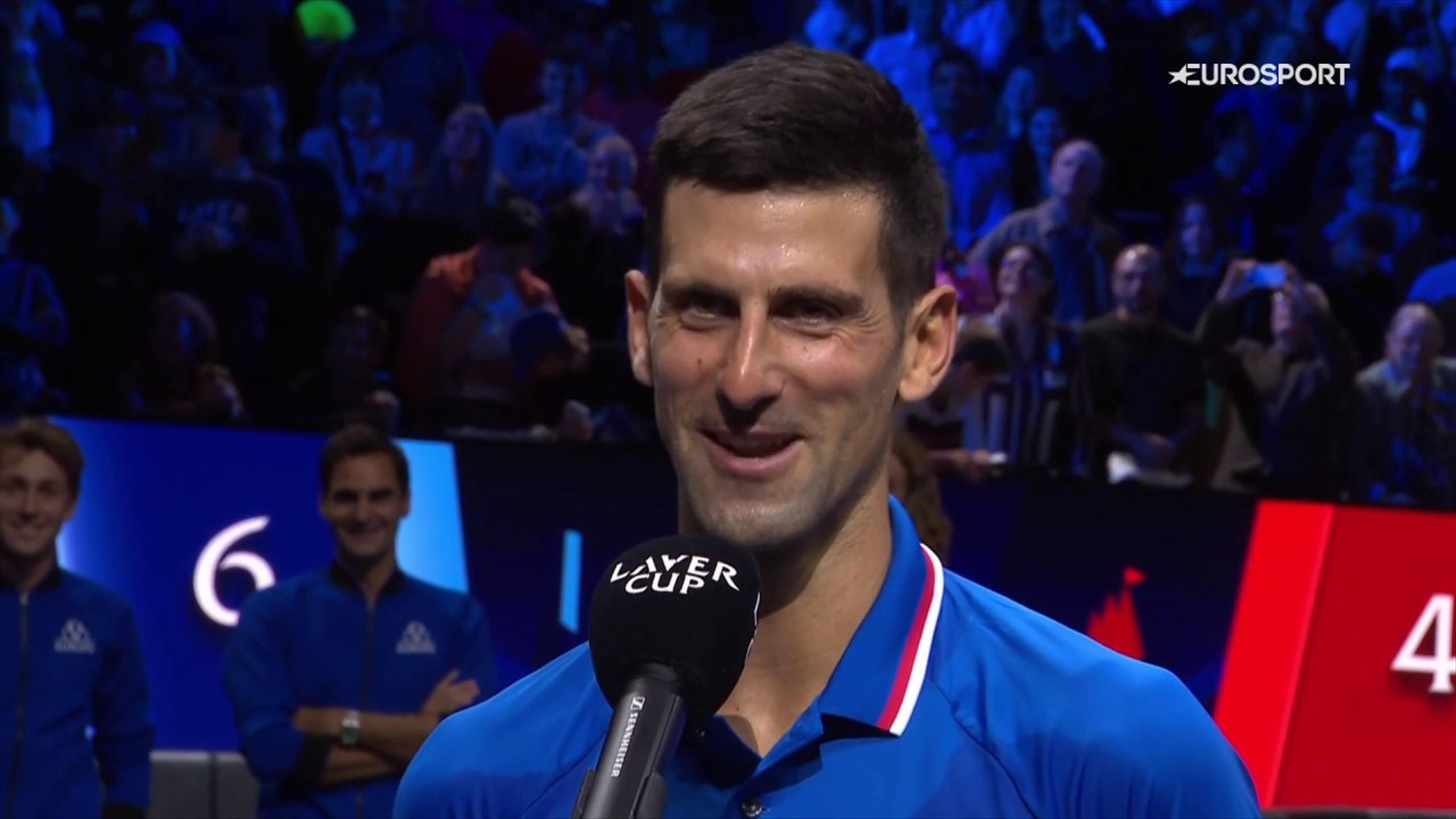 'Beautiful moments' - Novak Djokovic hails Roger Federer in emotional interview at Laver Cup ...