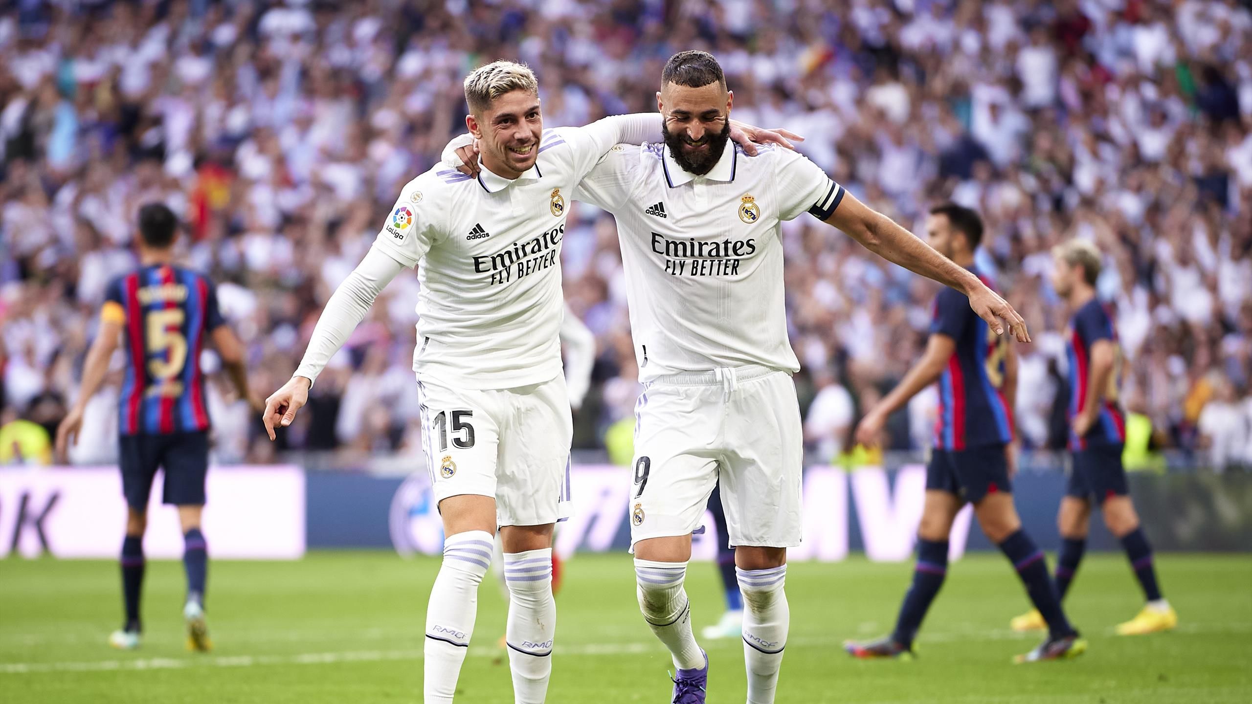 Real Madrid 3-1 Barcelona: Karim Benzema, Federico Valverde and Rodrygo ...