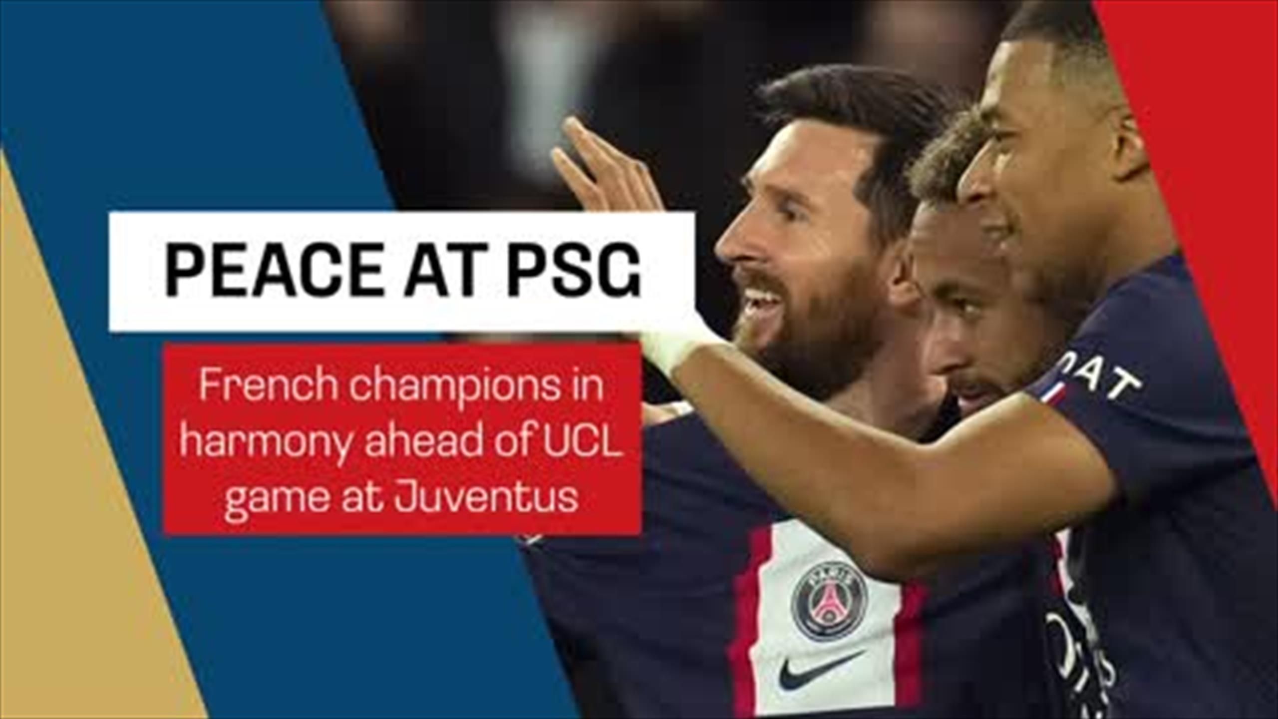 Kylian Mbappe pushes Neymar, but just for fun, ahead of Juventus game ...