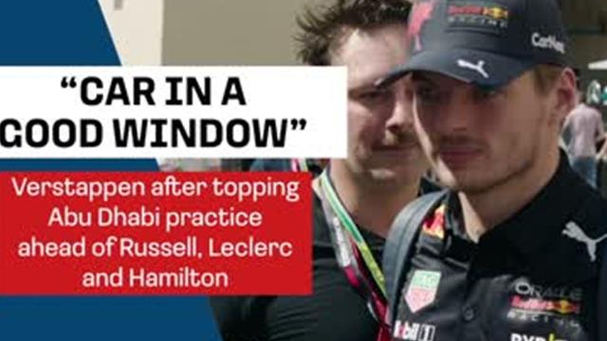 'Car in a good window' - Max Verstappen reacts to topping the practice ...