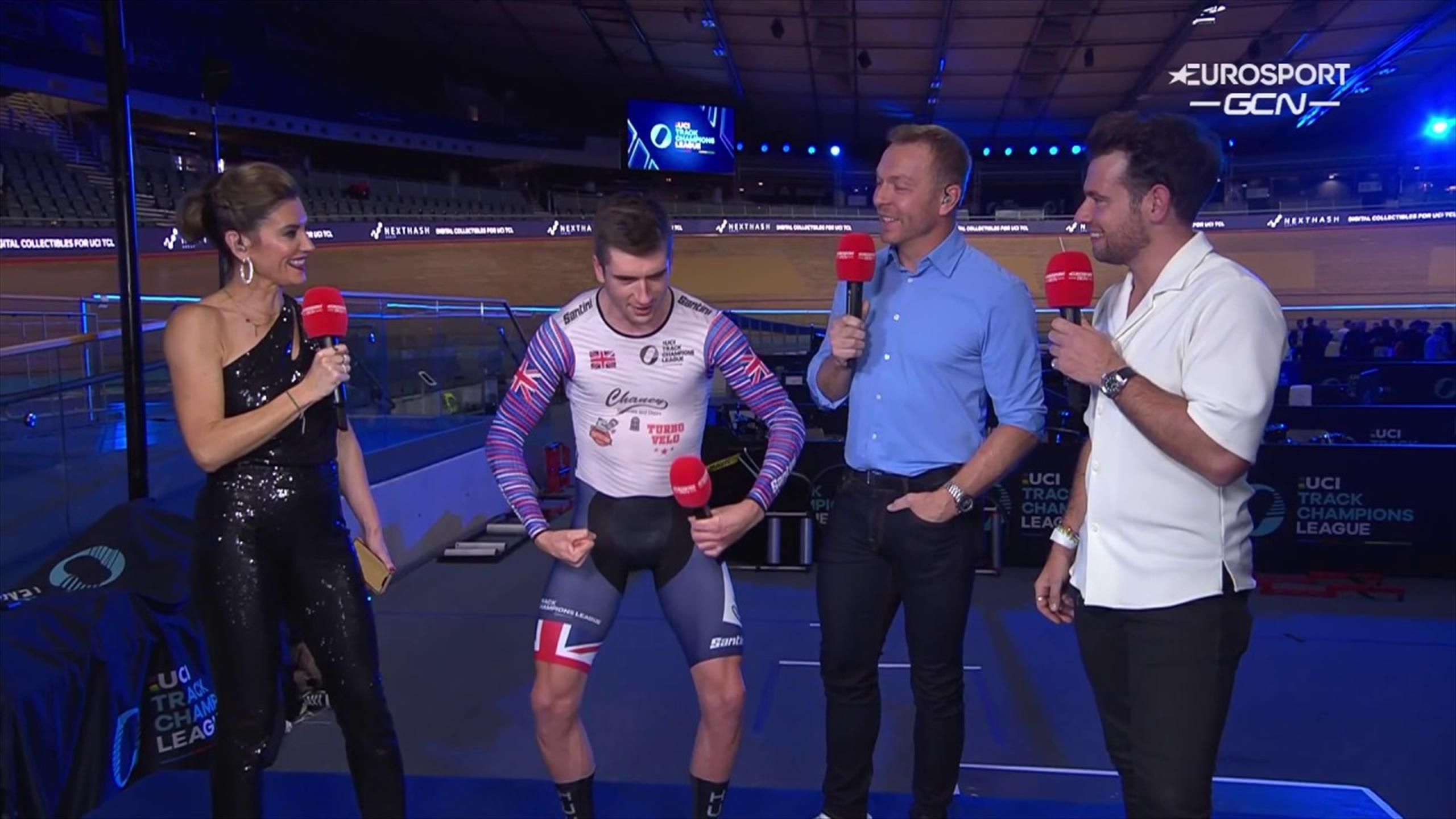 UCI Track Champions League: William Perrett gives funny interview to ...