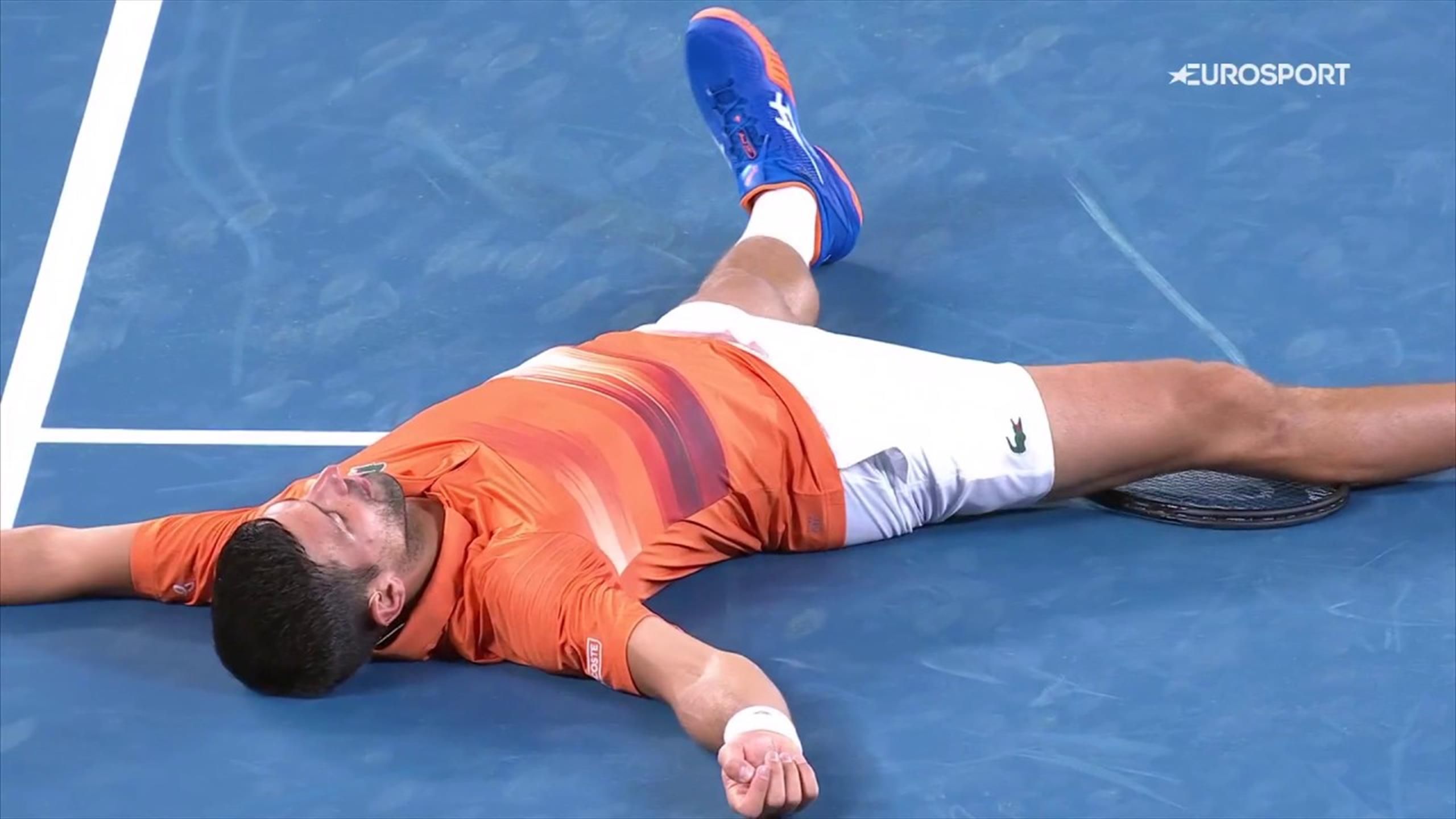 Nick Kyrgios knocks over Novak Djokovic with powerful shot after ...