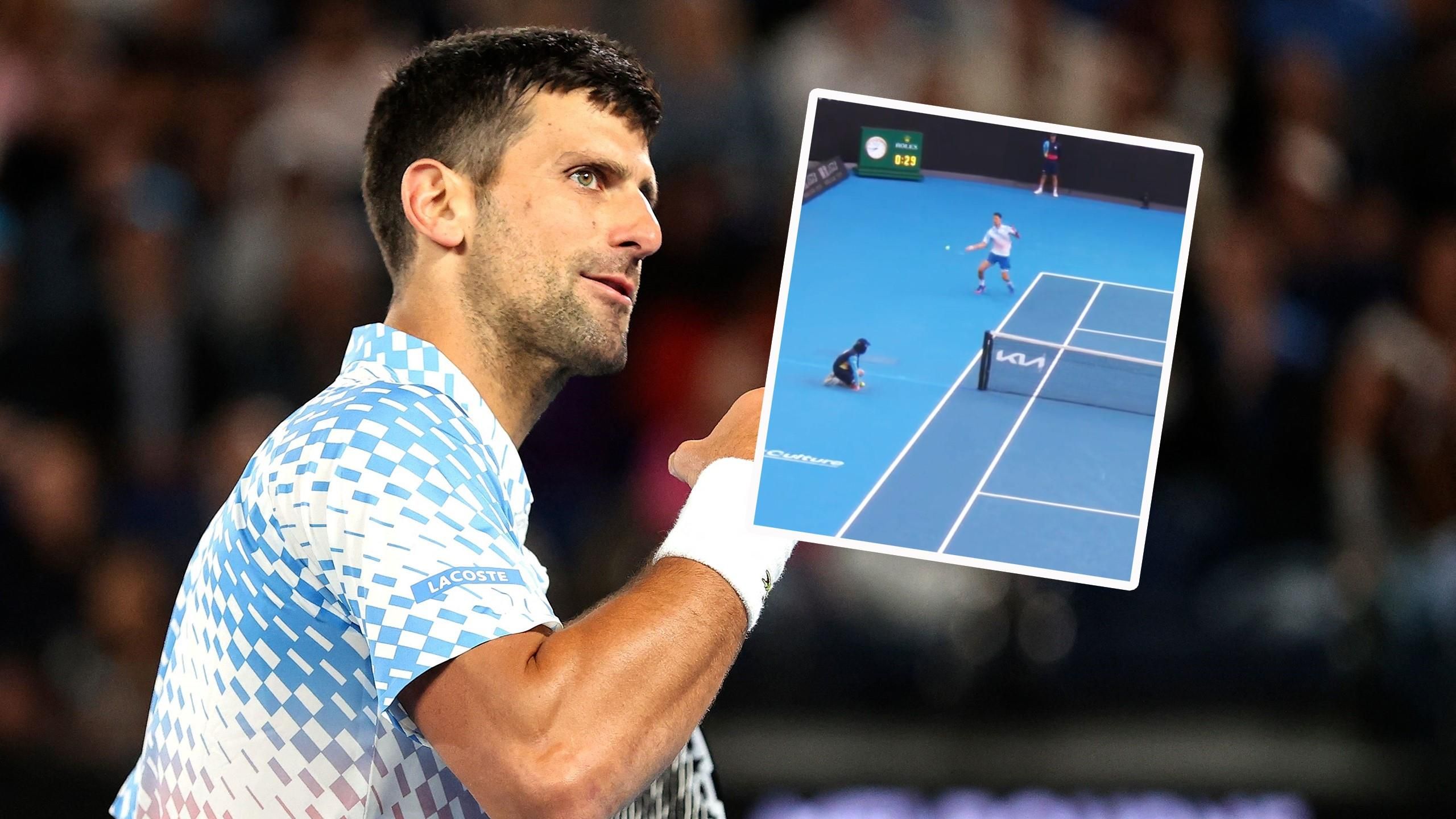 Novak Djokovic wows with round-the-net winner after 'Come on Roger ...