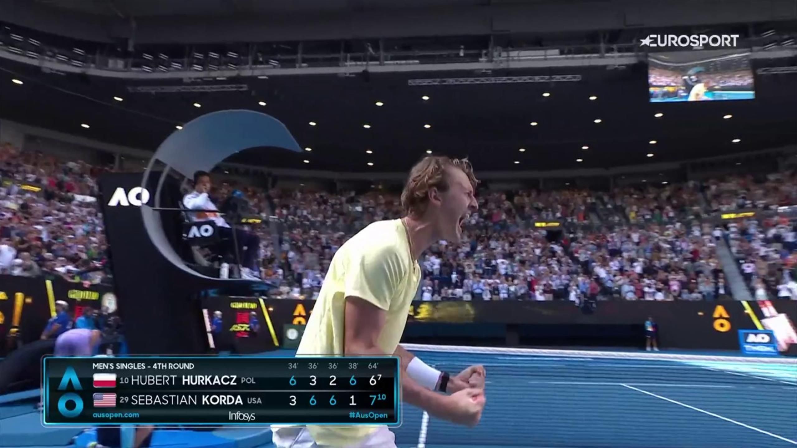 Sebastian Korda overcomes Hubert Hurkacz after tense fifth set tie-break at Australian Open ...