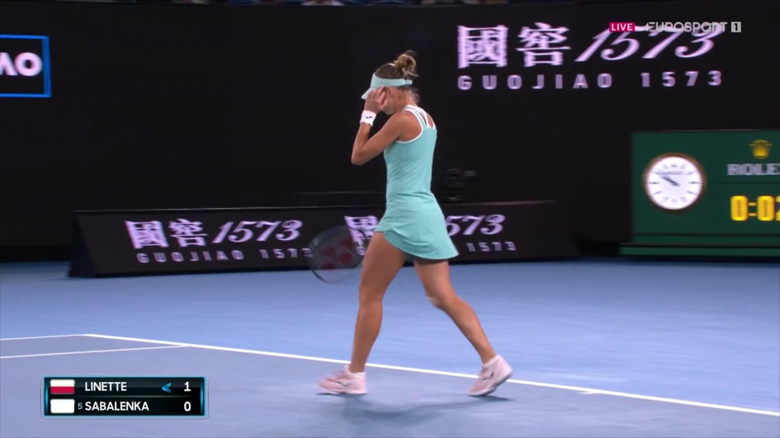 Magda Linette breaks in opening game of semi-final after 'tame' start ...