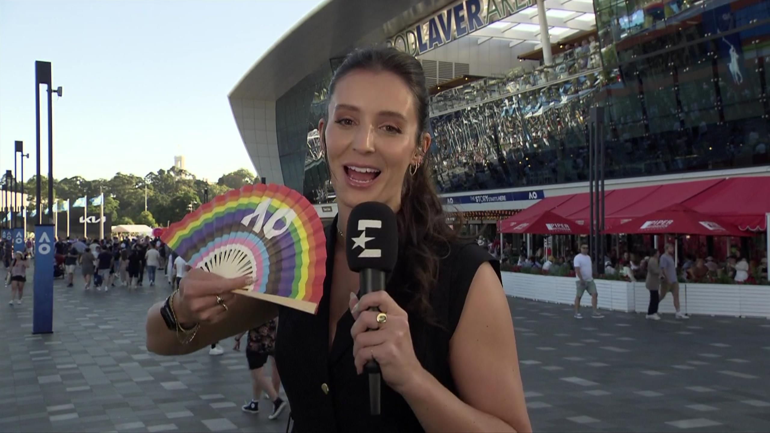 Laura Robson joins fans celebrating 'Glam Slam' and LGBTQI+ rights at ...