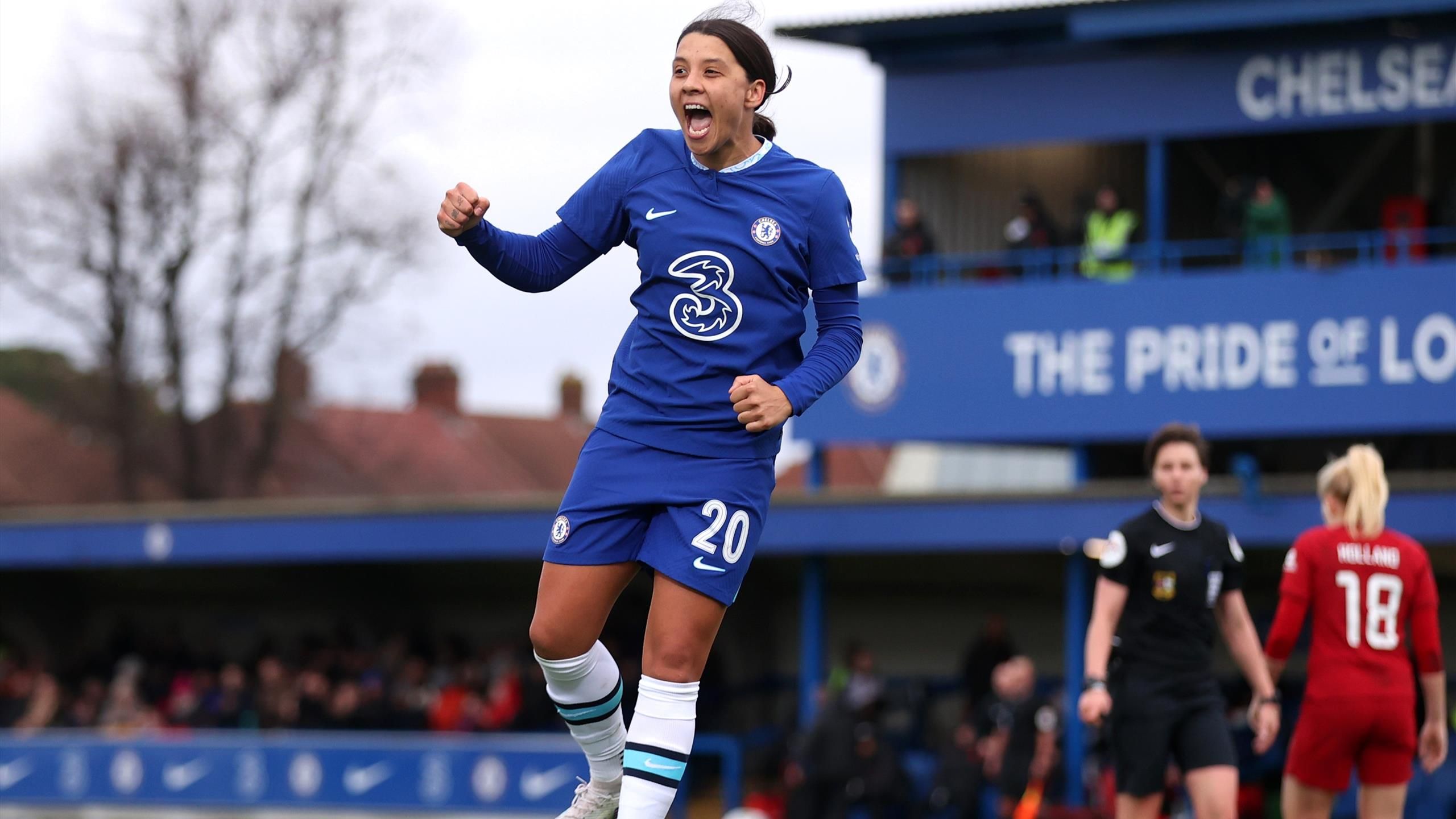Sam Kerr sizzles with brilliant hat-trick as Chelsea beat Liverpool in ...