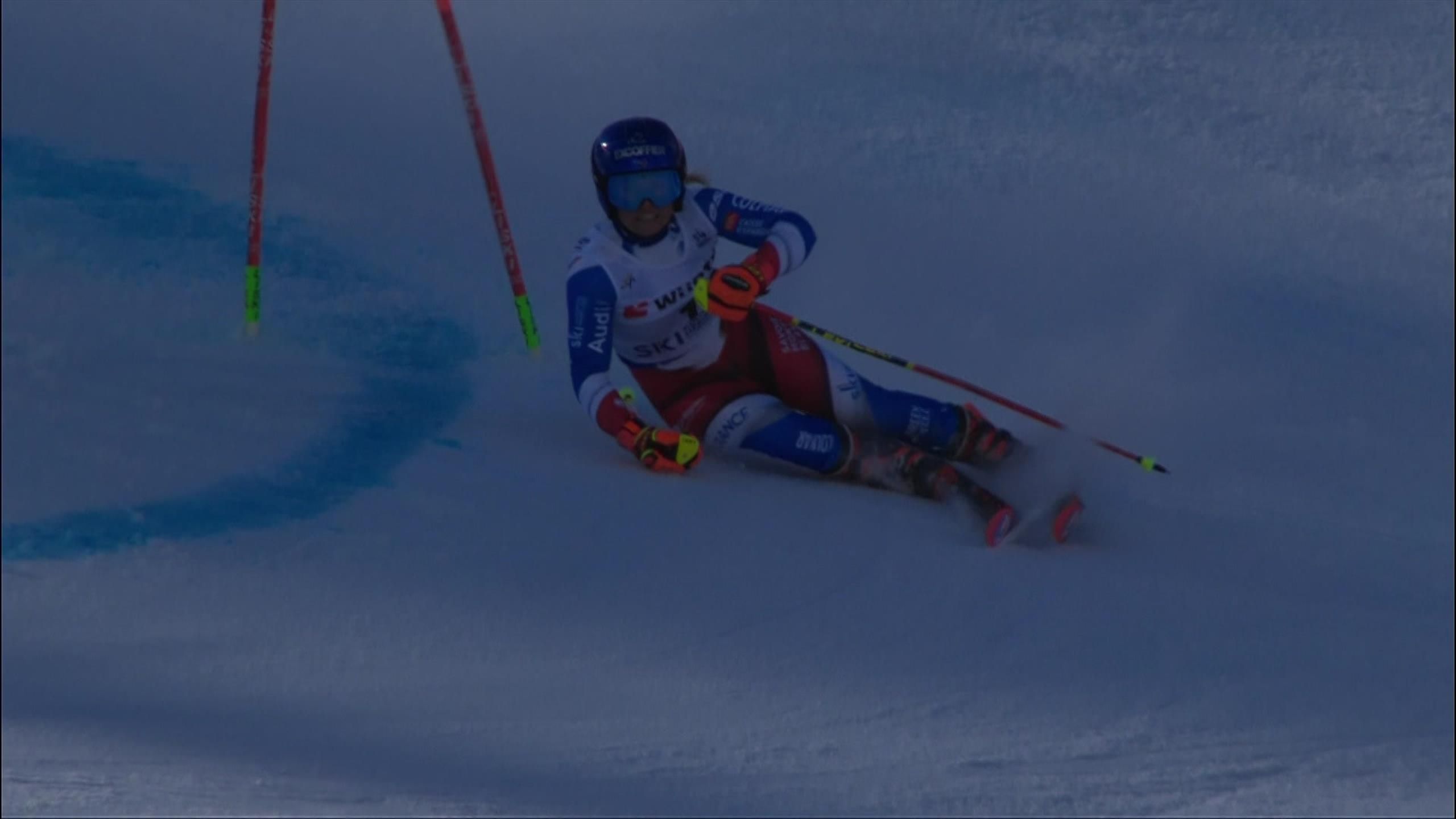 'Down and out!' - Tessa Worley’s shot at giant slalom ends in big crash ...
