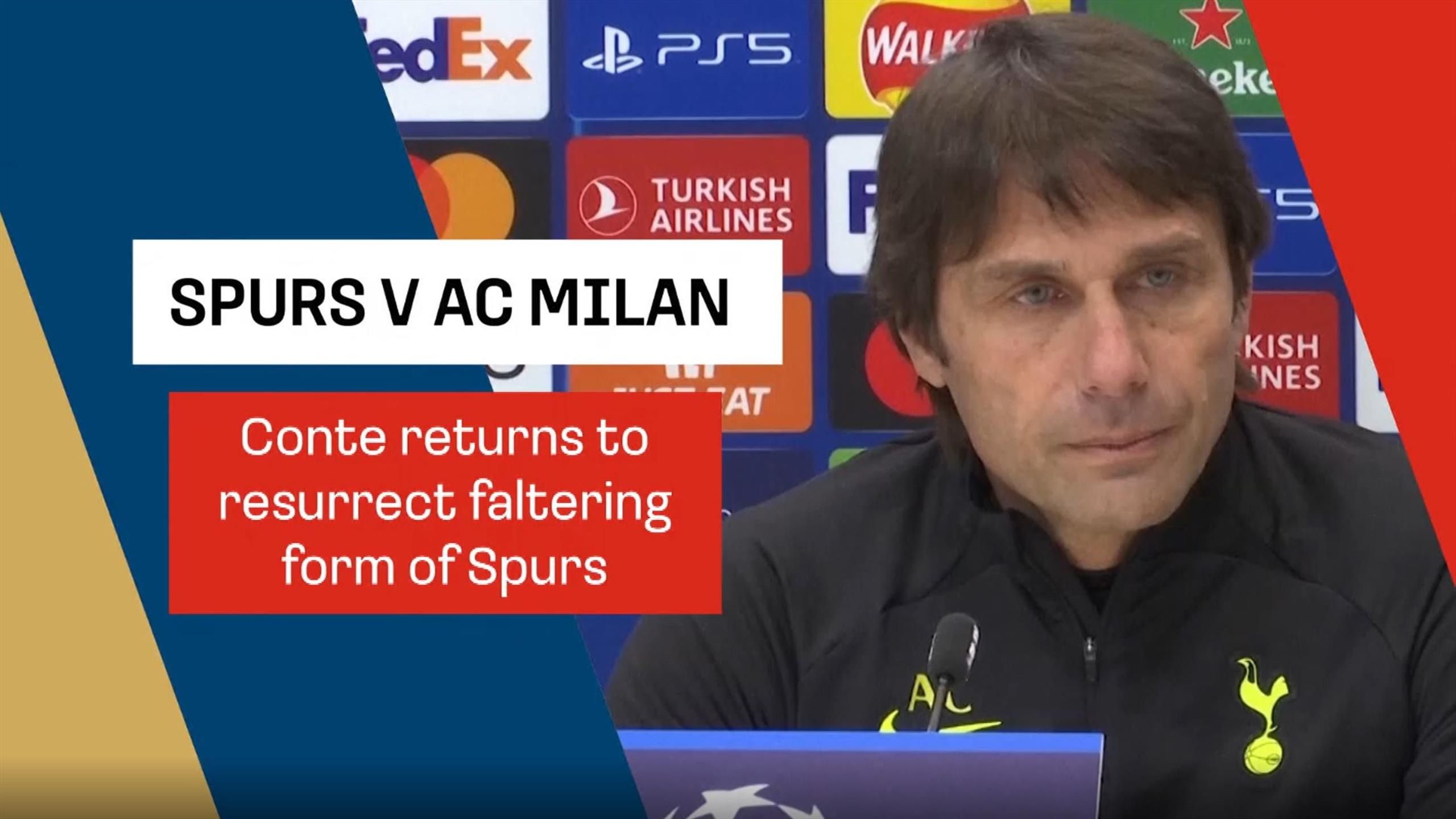 Antonio Conte hopes 'amazing atmosphere' will lift Tottenham past AC ...