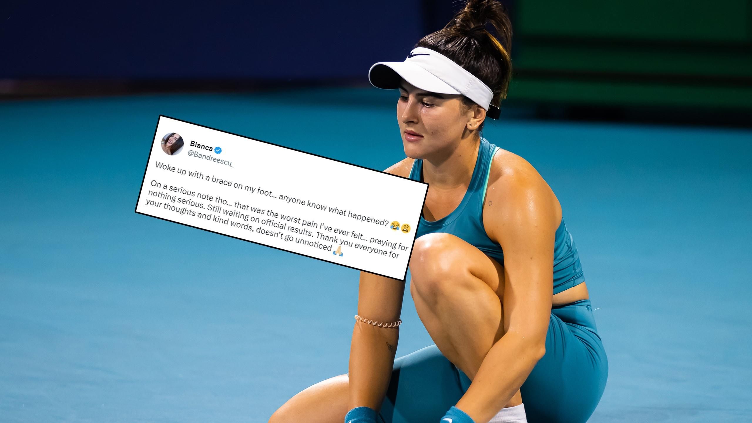 Bianca Andreescu writes note to fans after nightmare injury at Miami ...