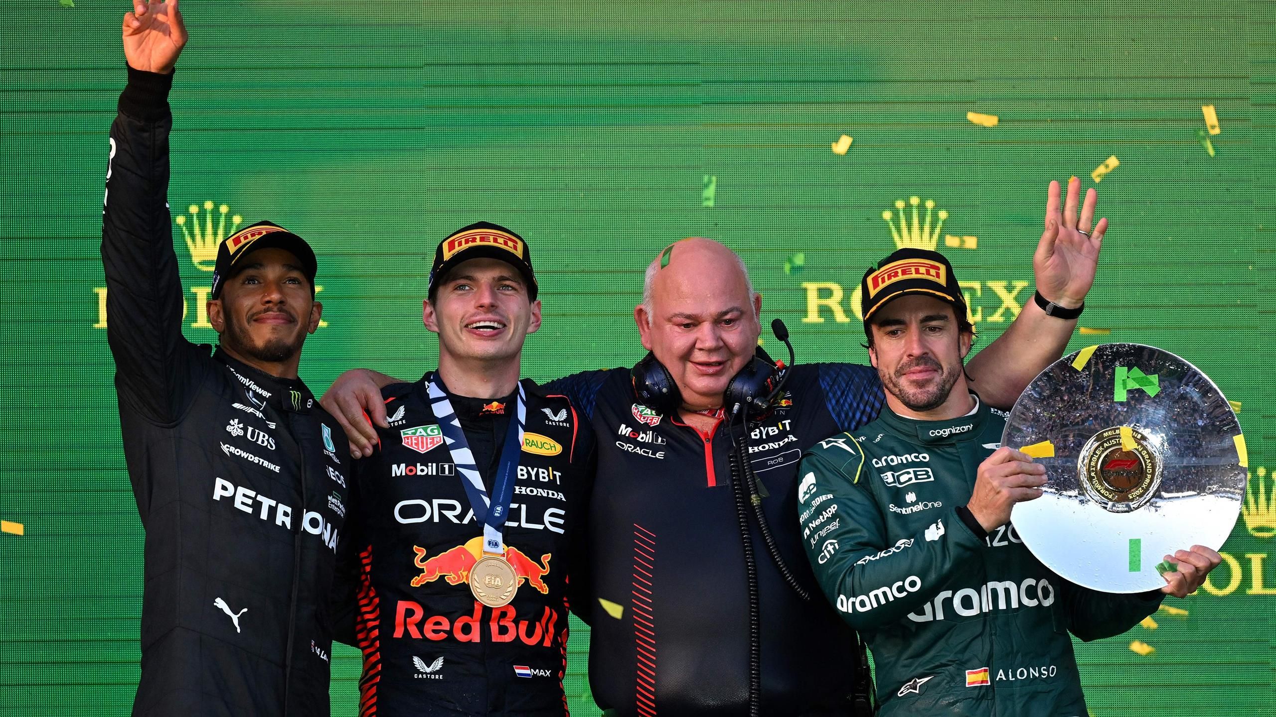 Max Verstappen wins Australian Grand Prix ahead of much-improved Lewis Hamilton after chaotic ...
