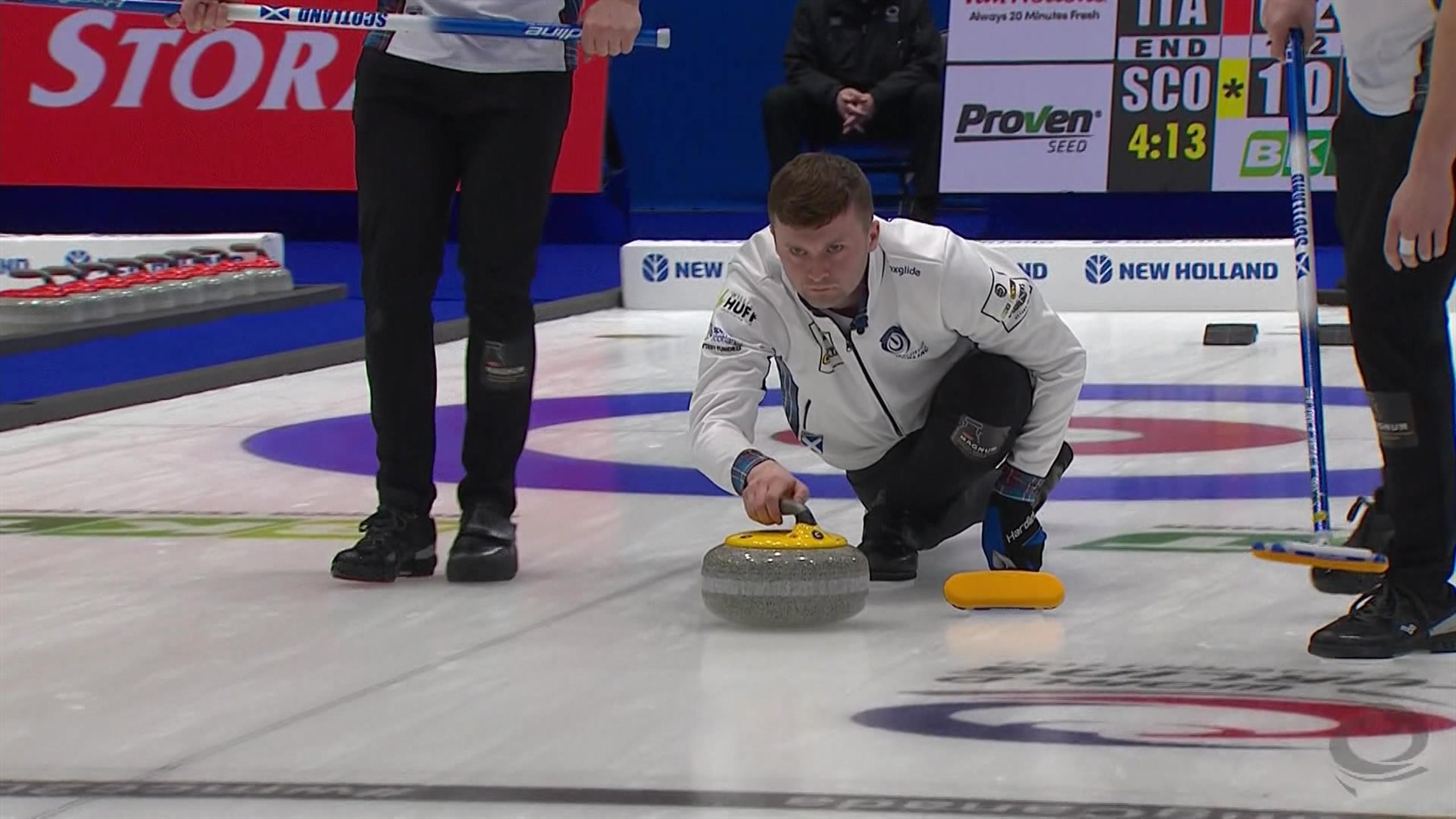 Scotland to play Canada for gold after beating Italy - Curling video ...