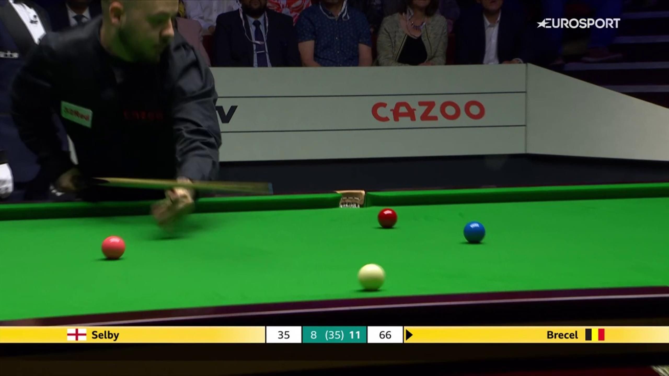 World Championship: Luca Brecel shows his mettle to double frame-ball ...