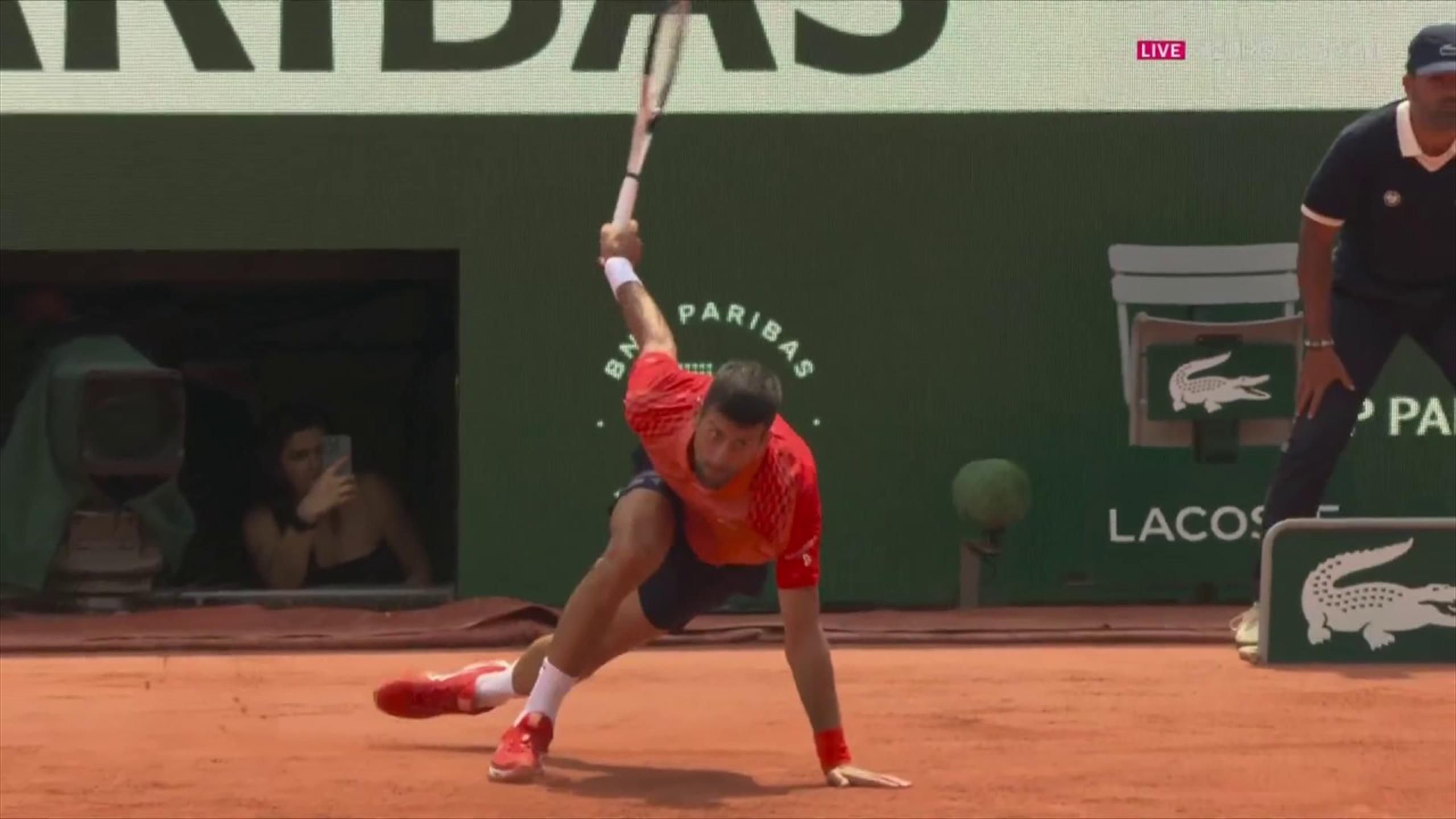 French Open: Novak Djokovic stumbles on the 'slippery' courts in semi ...