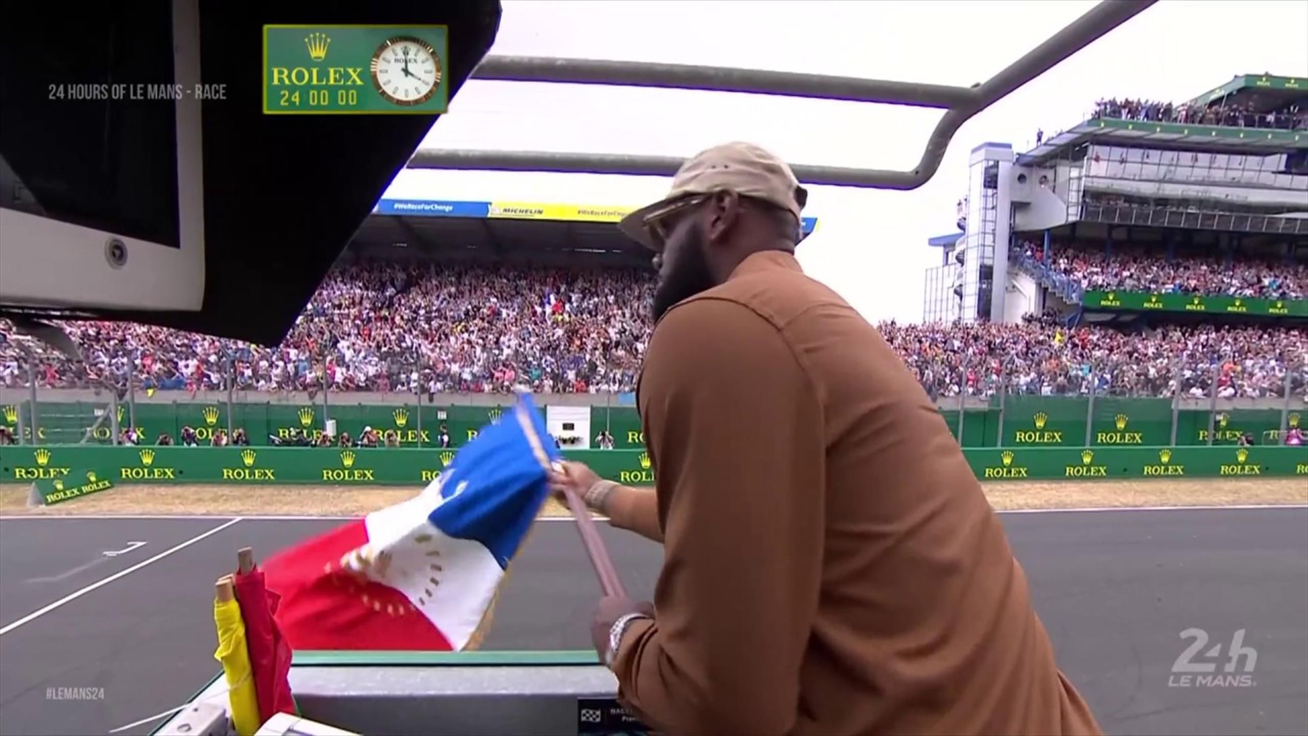 24 Hours of Le Mans: LeBron James waves French tricolour to start race ...