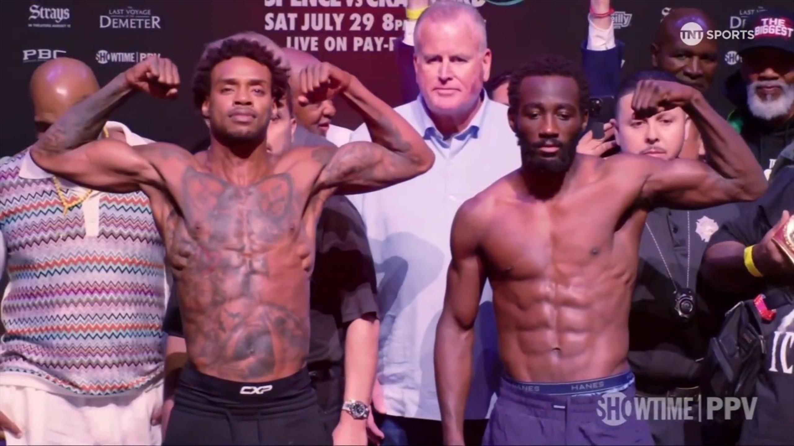 Watch as Errol Spence Jr. and Terence Crawford come face-to-face at ...