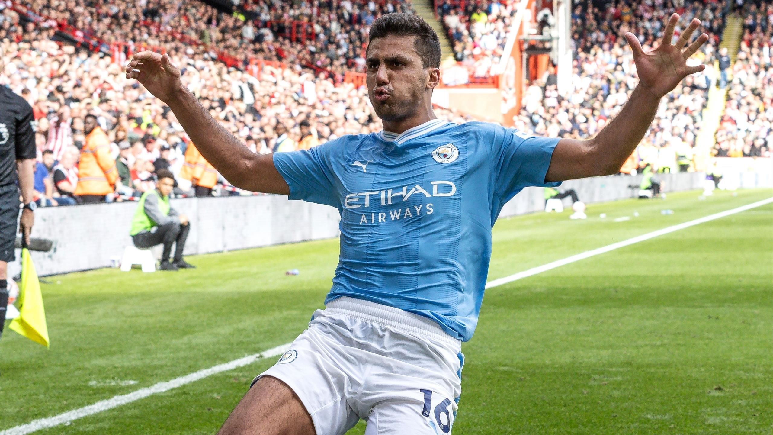 Sheffield United 1-2 Manchester City: Rodri thunderbolt seals win for City after Erling Haaland ...