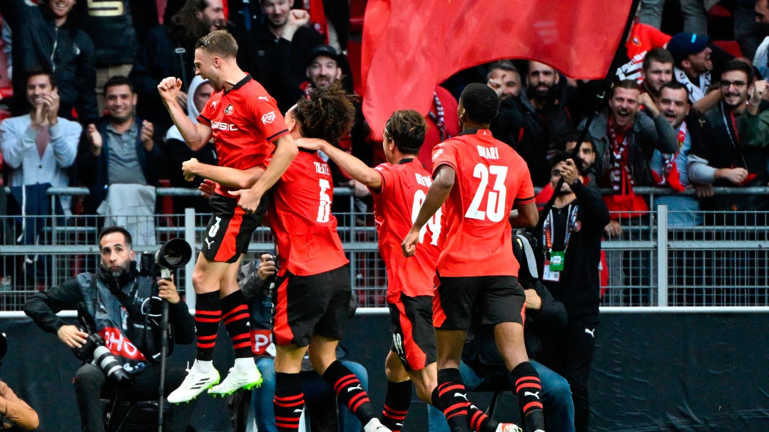 Adrien Truffert doubles Stade Rennais’ lead with stunning volley in ...