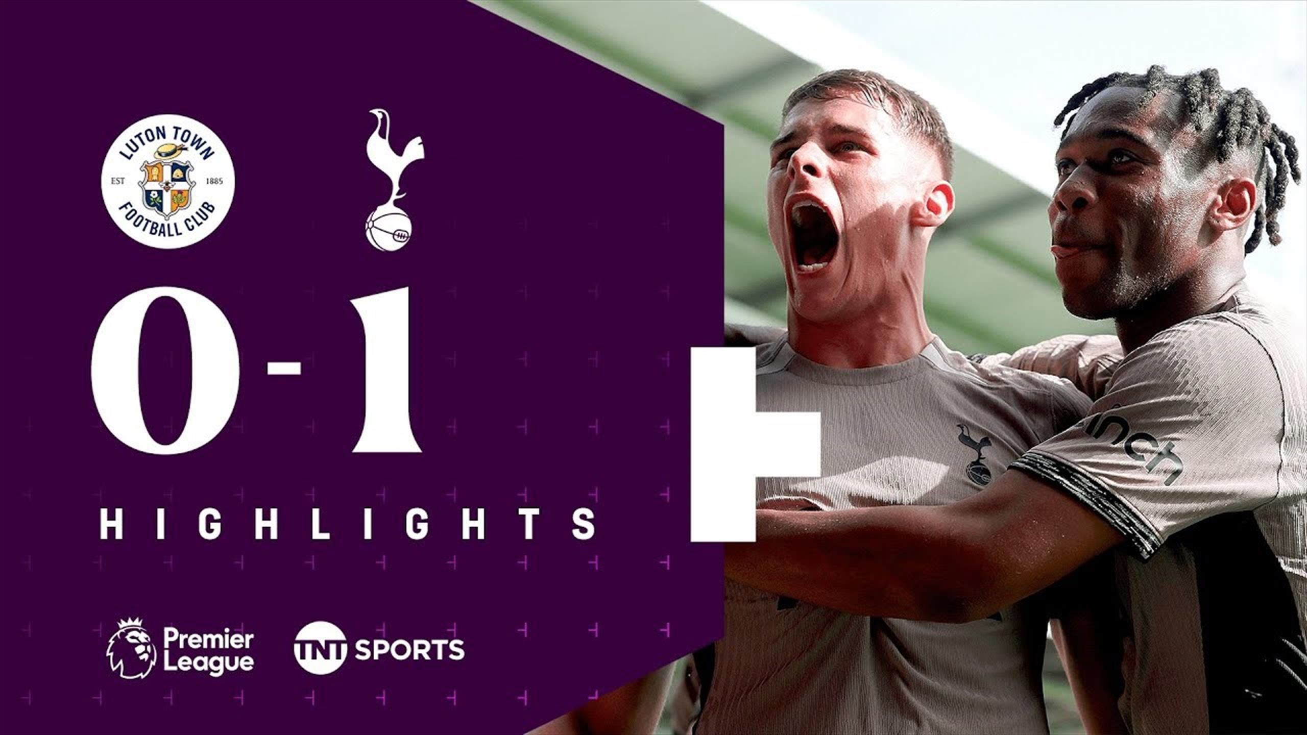 Luton Town v Tottenham highlights - 10-man Spurs overcome hosts to ...