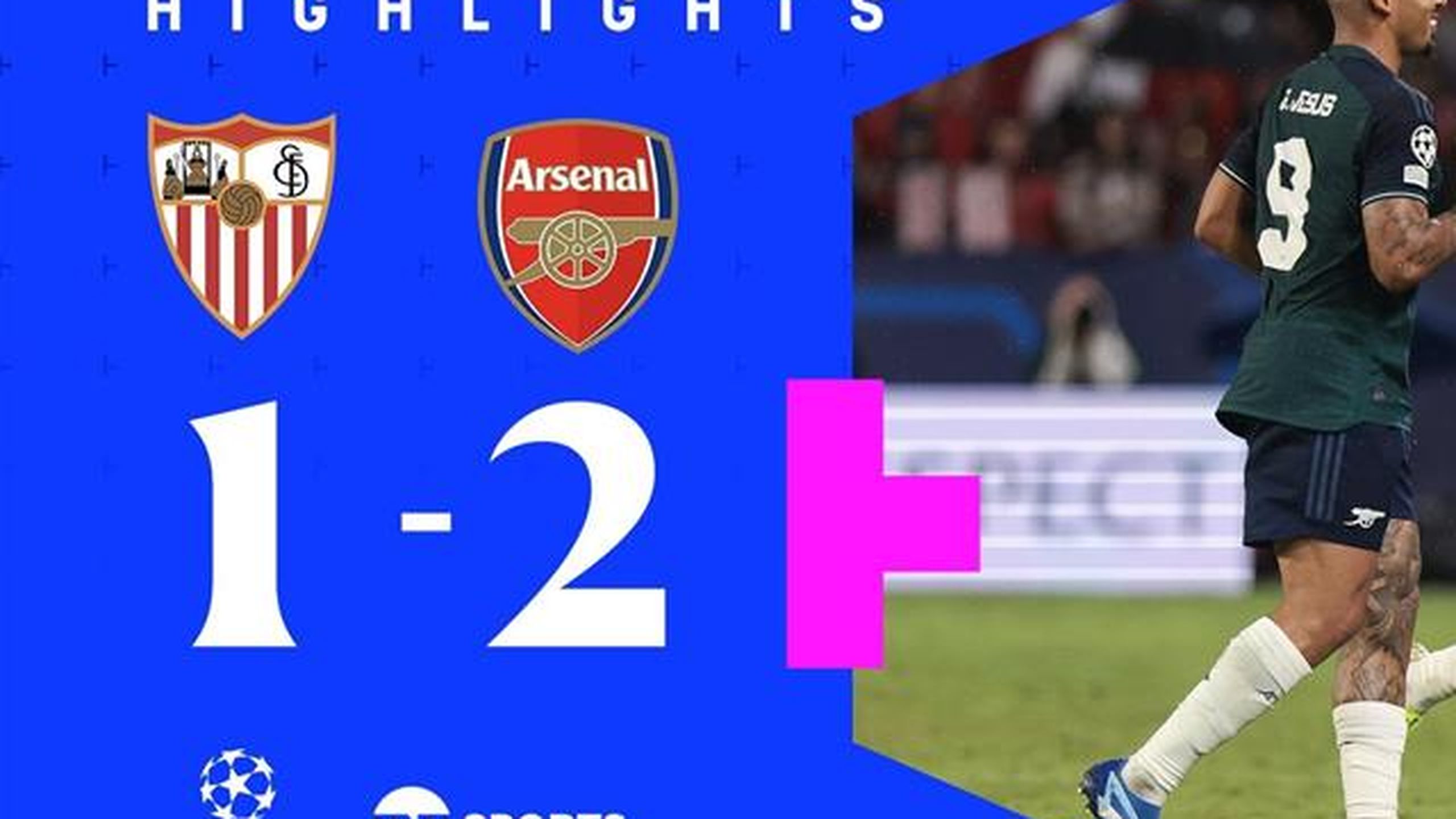 Sevilla v Arsenal - UEFA Champions League highlights as Gabriel ...