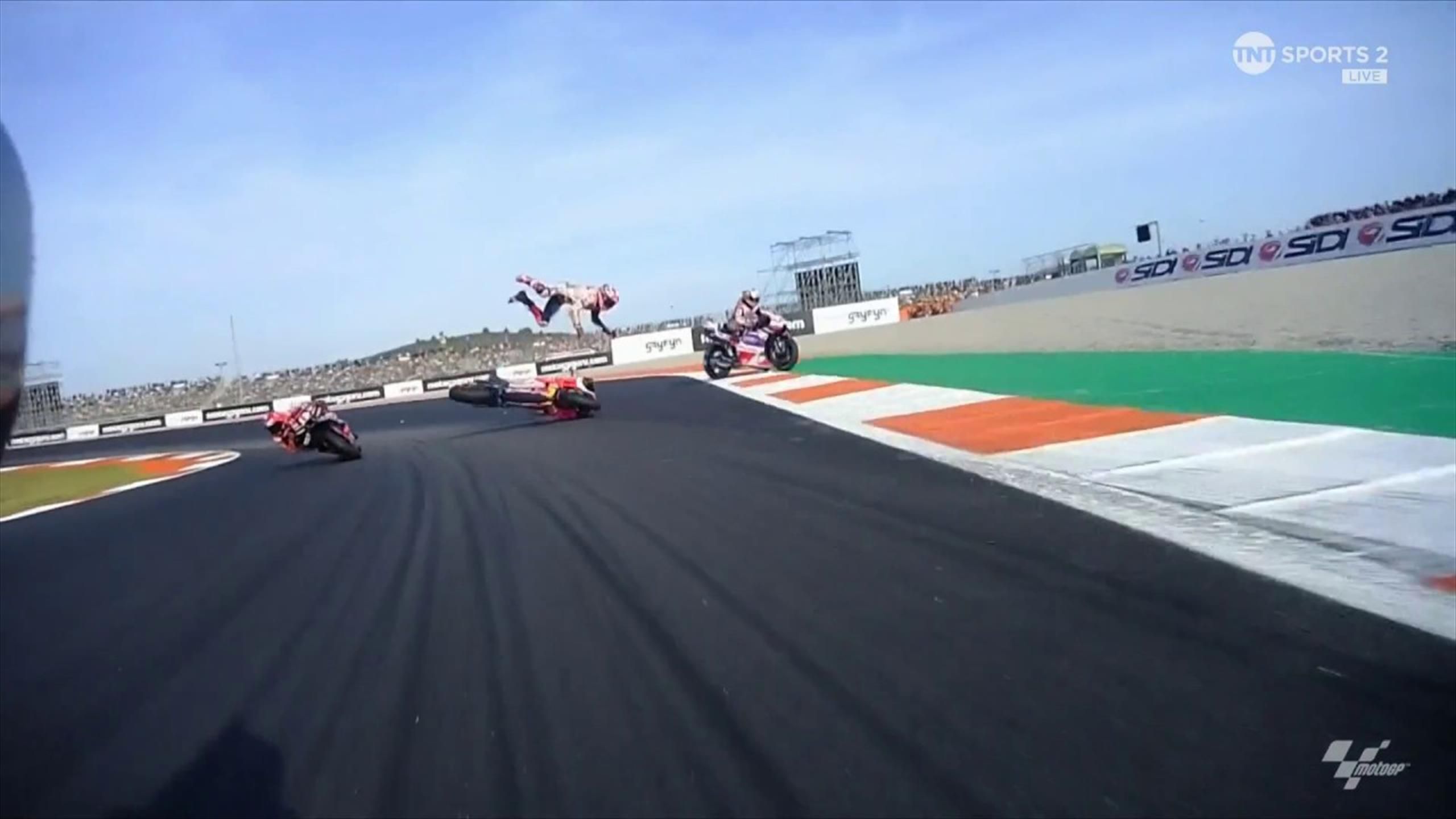 Watch the crash that decided the MotoGP championship - Motorcycling ...