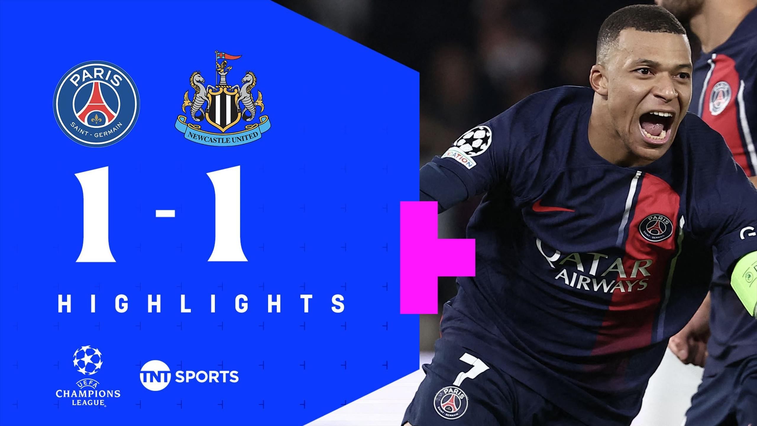 Paris Saint-Germain v Newcastle highlights – UEFA Champions League ...