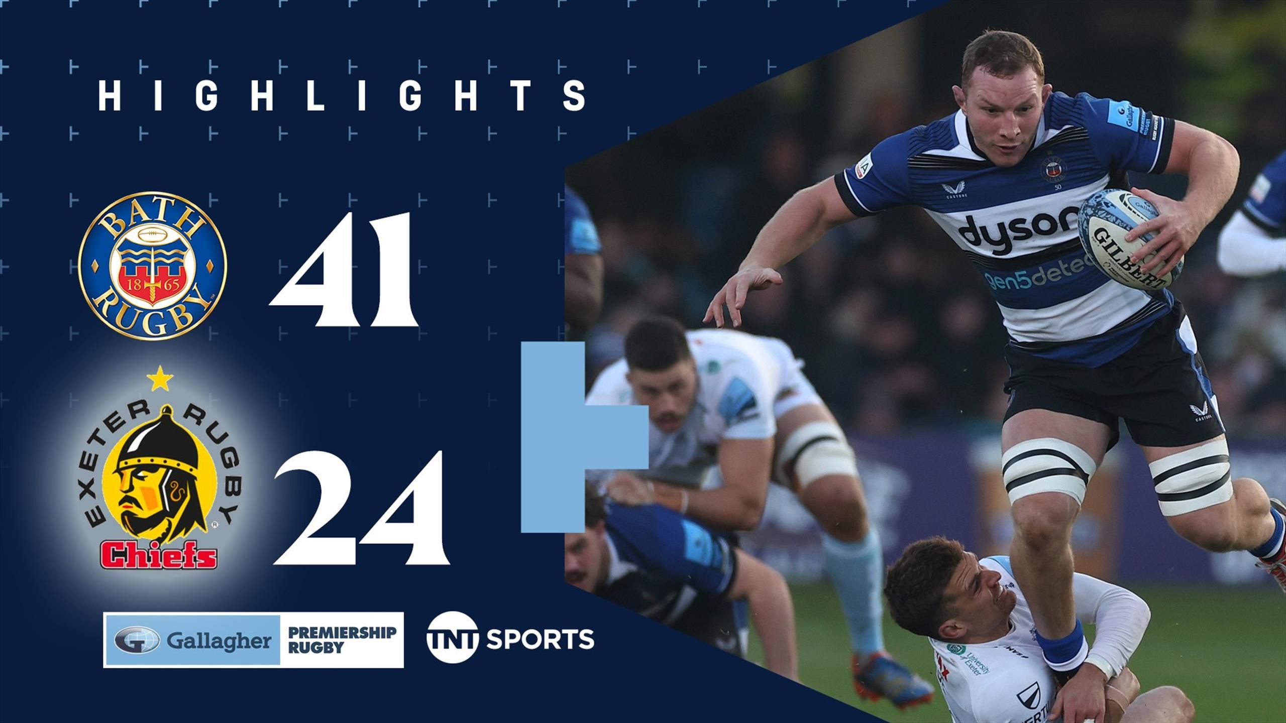 Bath v Exeter Chiefs highlights: Gallagher Premiership Rugby action as ...