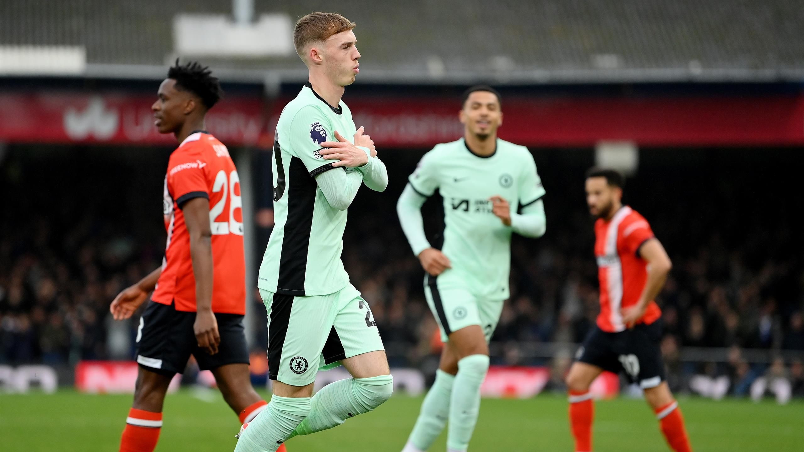 'Brilliant finish' - Cole Palmer fires Chelsea into early lead at Luton ...