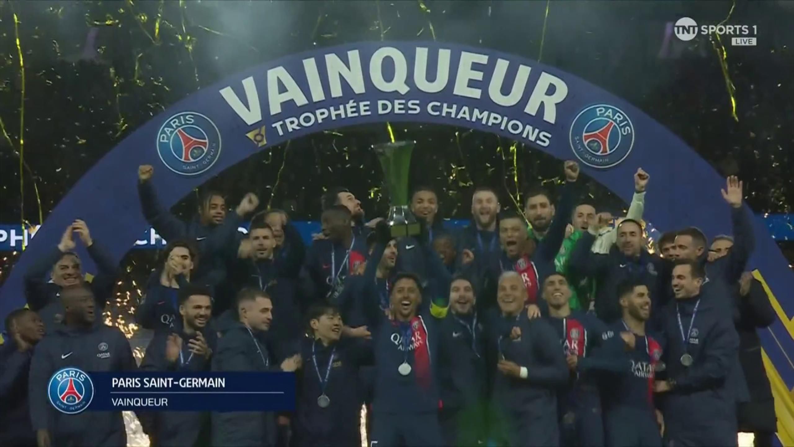 Paris Saint-Germain celebrate 12th Trophee des Champions victory after ...