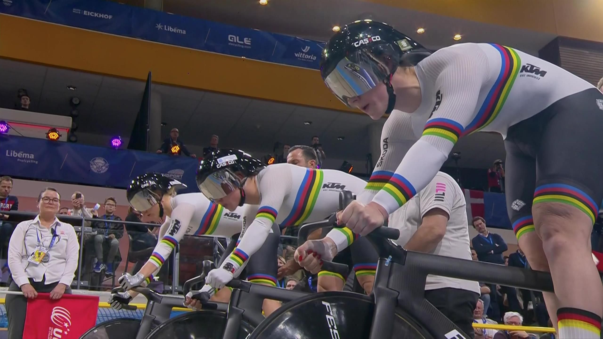 Great Britain beaten to women's team sprint title by Germany at UEC ...