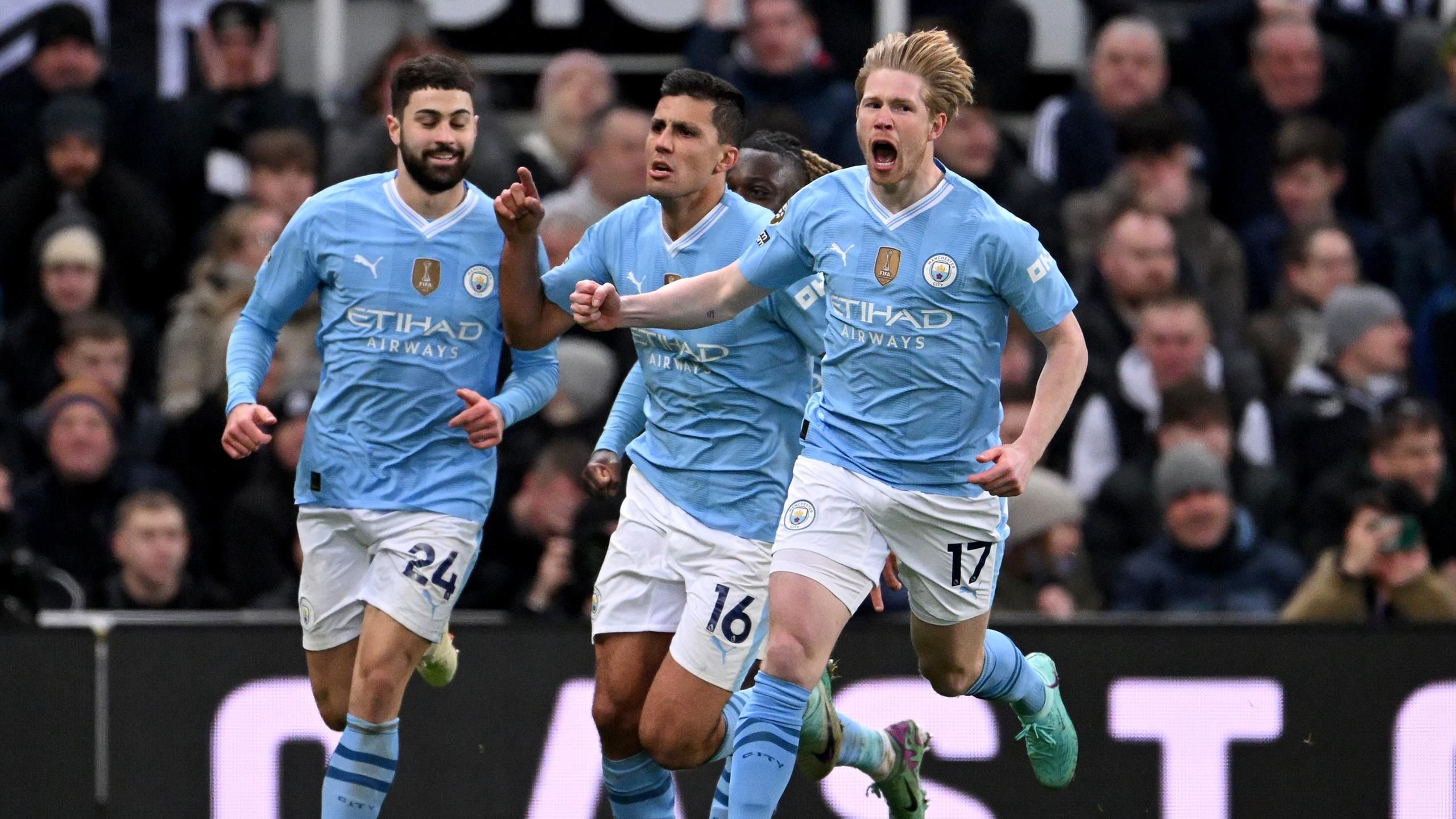 Newcastle United 2 3 Man City Kevin De Bruyne Stars As Oscar Bobb