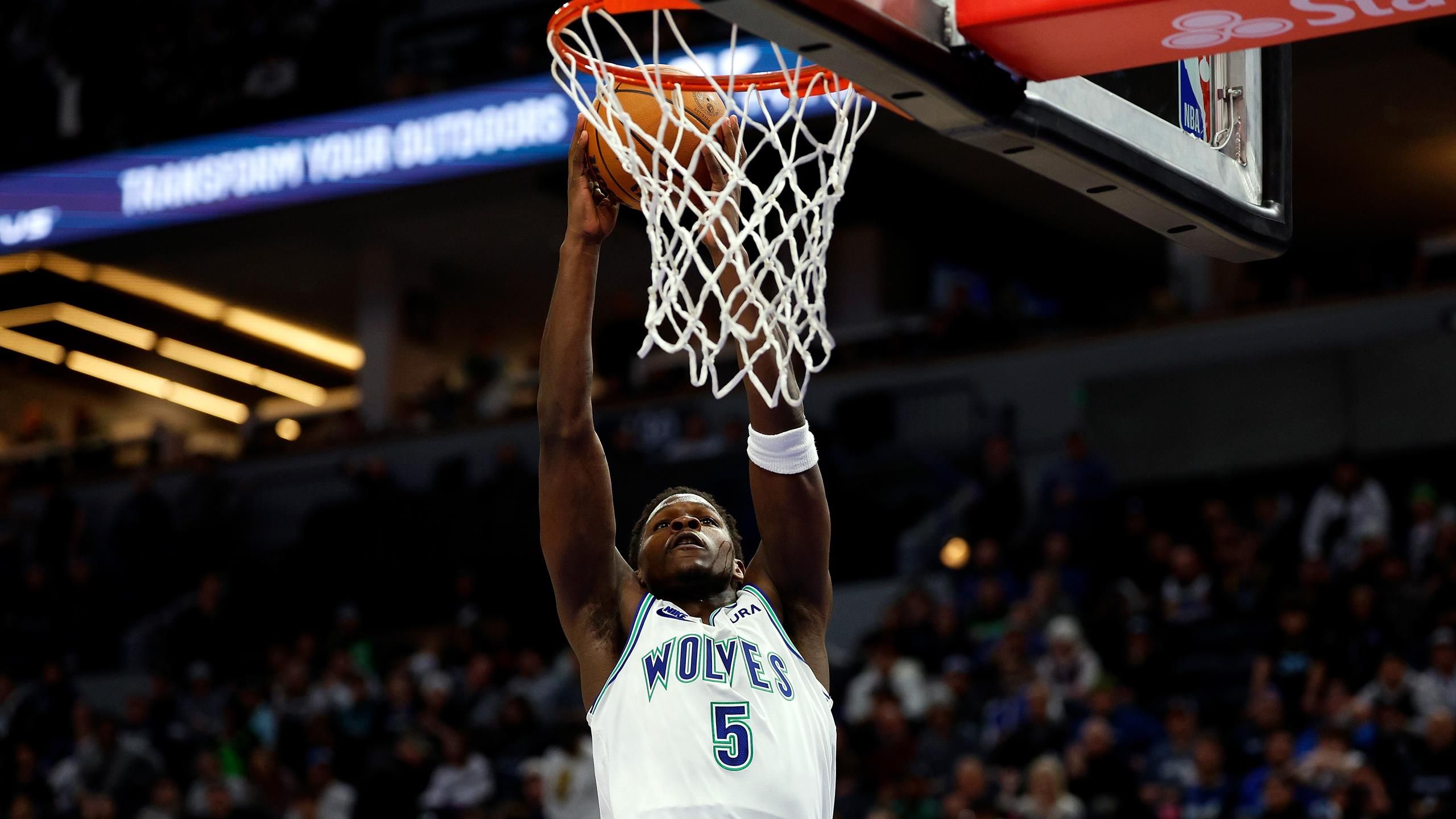 NBA: Anthony Edwards makes sensational dunk off backboard to inspire ...