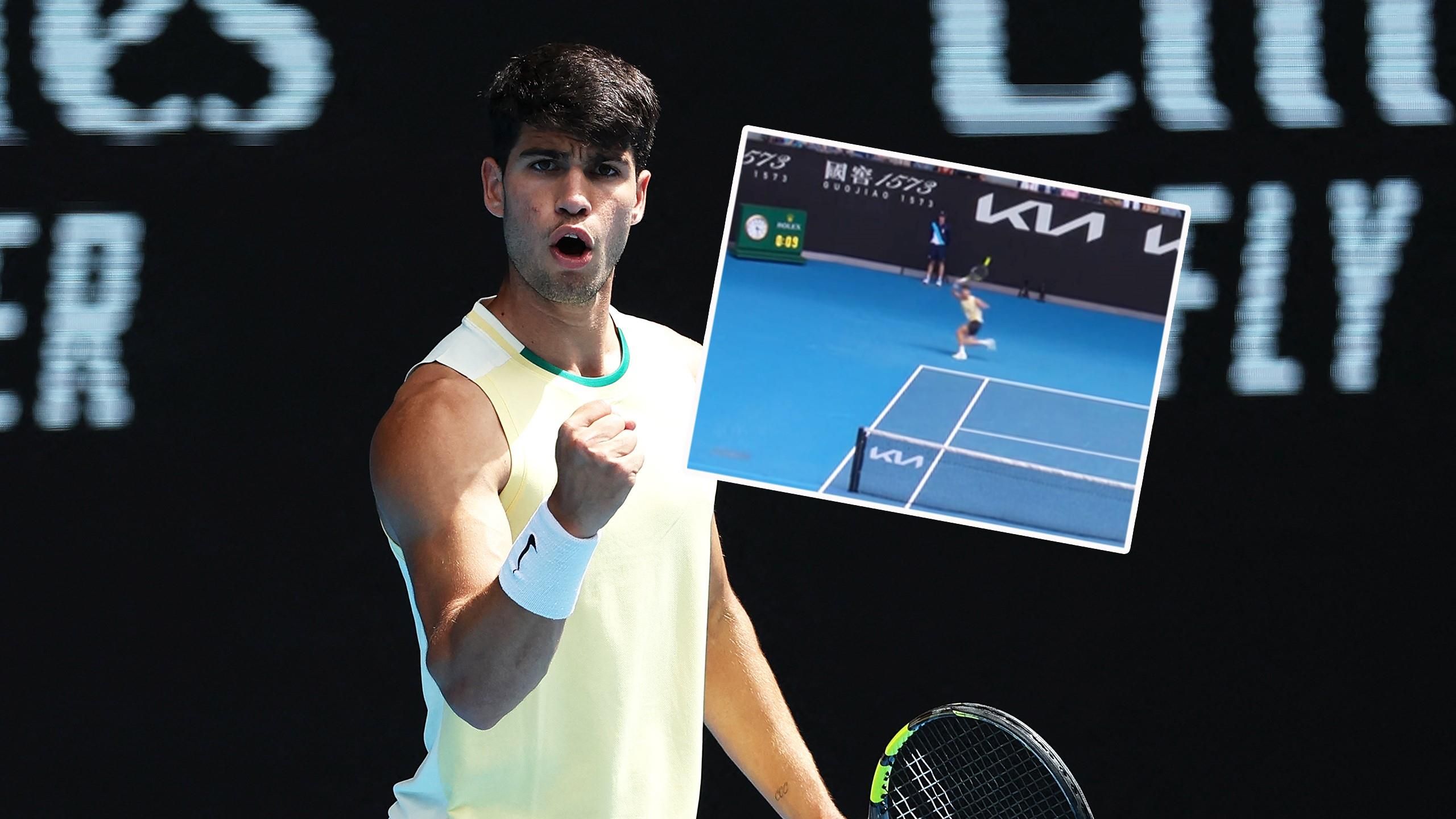 Carlos Alcaraz stuns his opponent and fans with a surprise shot at ...